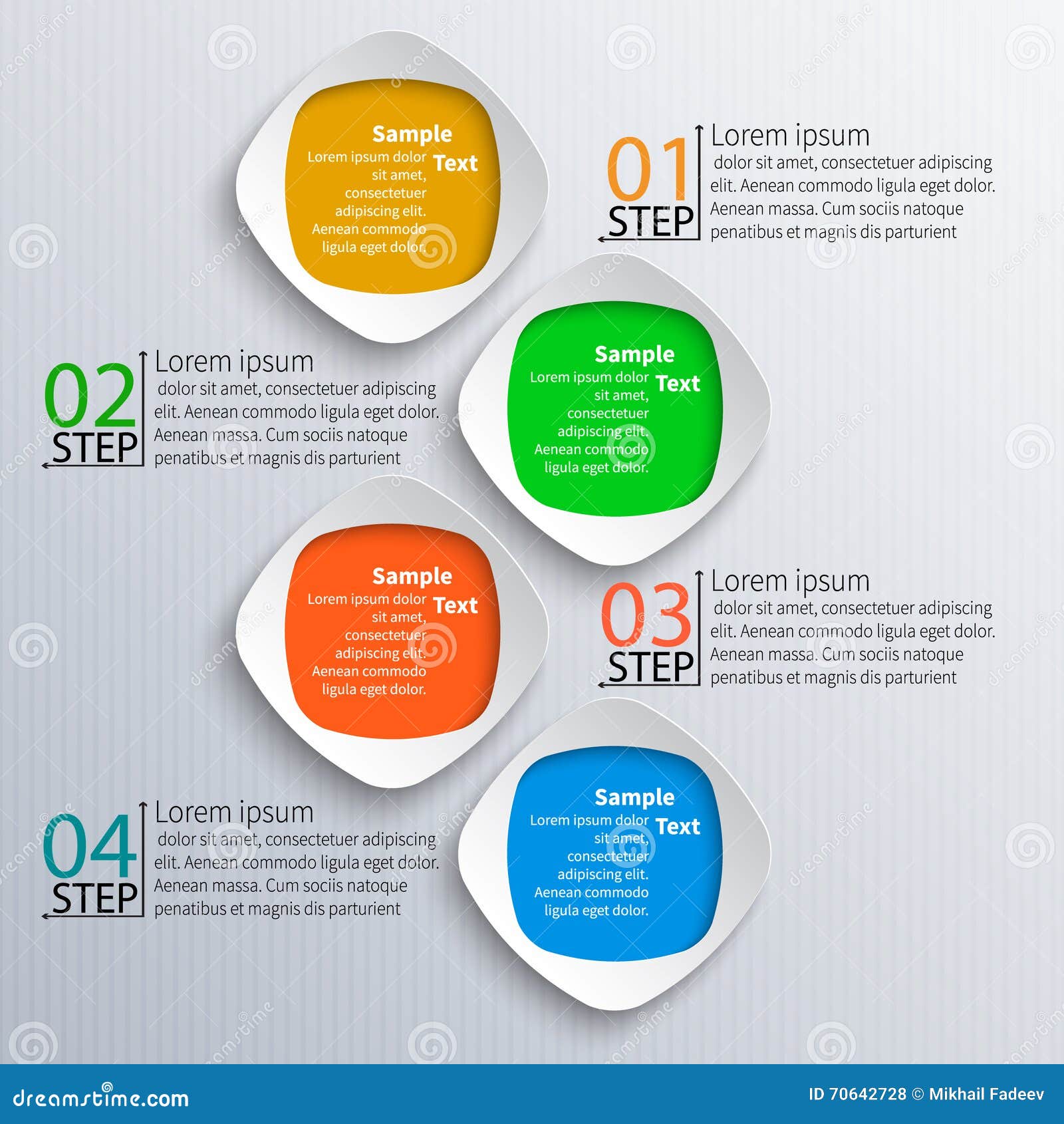 Abstract 3D Paper Infographics Stock Vector - Illustration of space ...