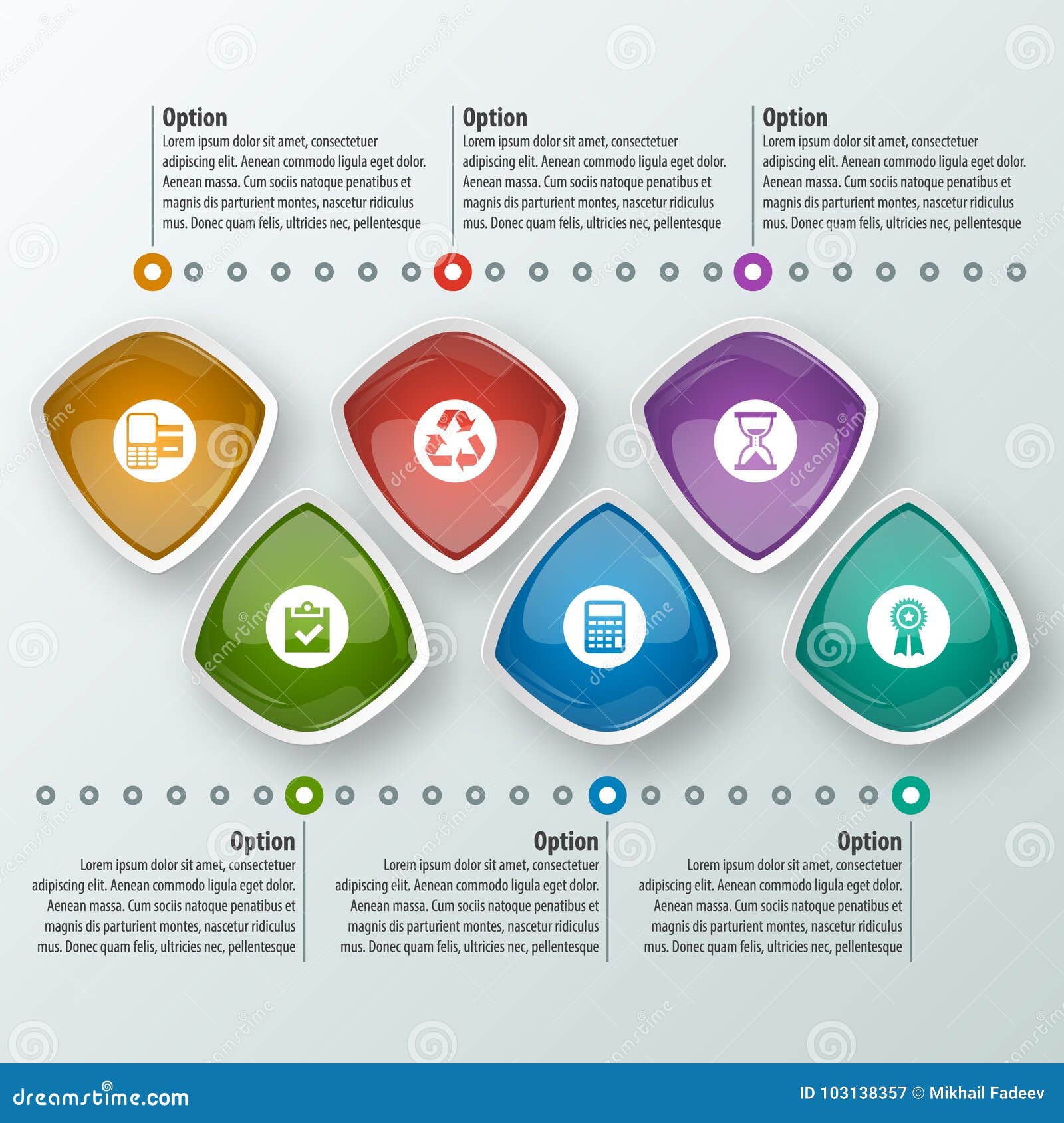 Abstract 3D Paper Infographics Stock Vector - Illustration of internet ...