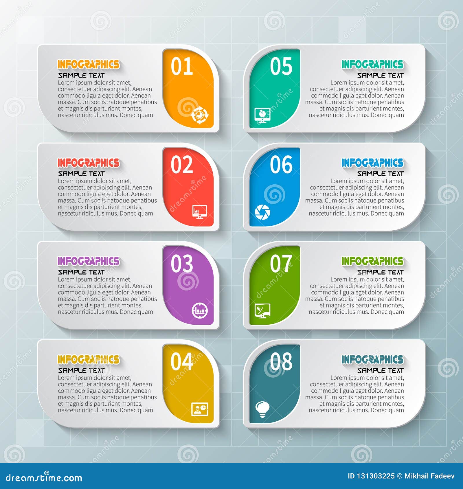 Abstract 3D Paper Infographics Stock Vector - Illustration of creative ...