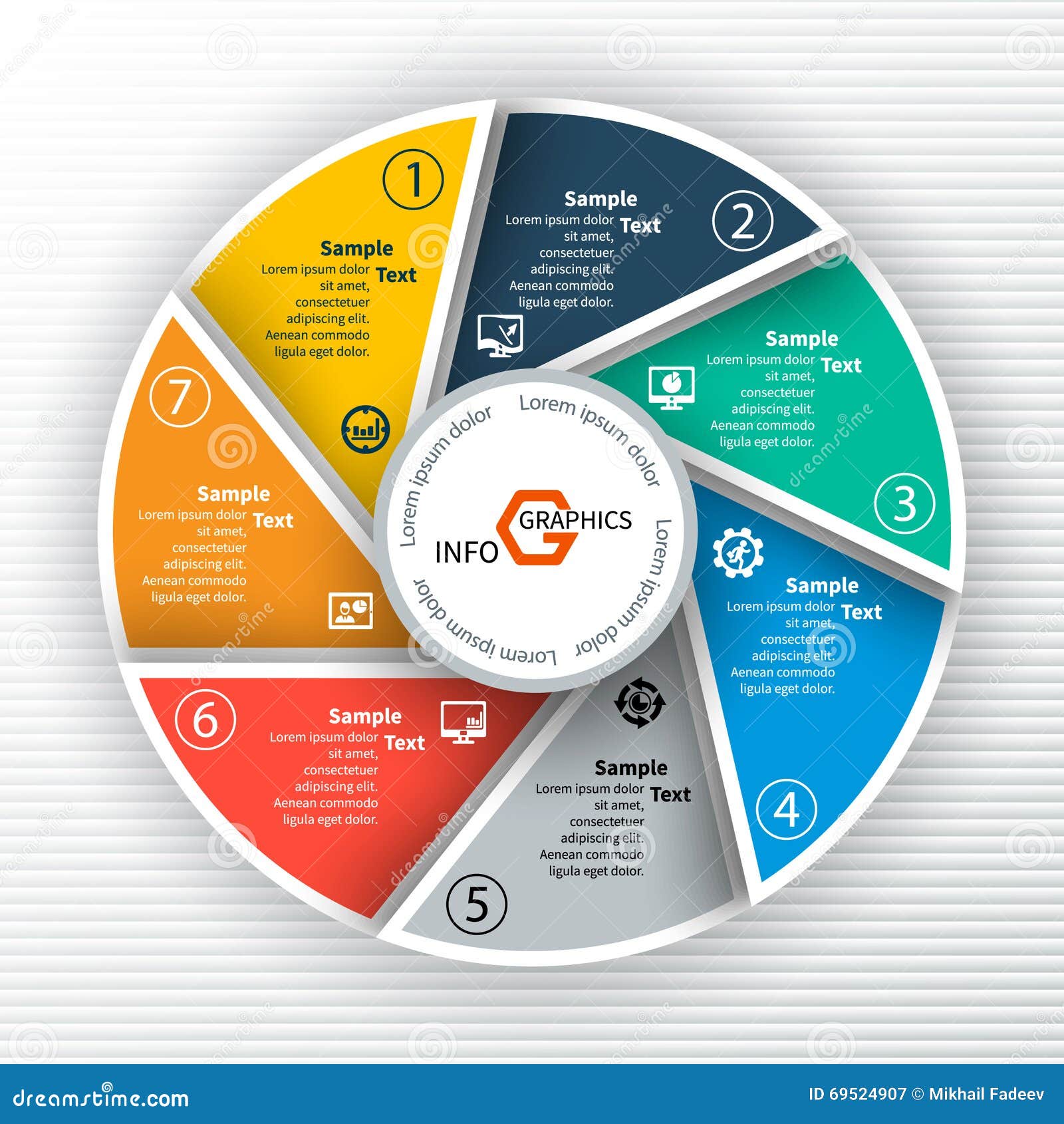Abstract 3D Paper Infographics Stock Vector - Illustration of clean ...
