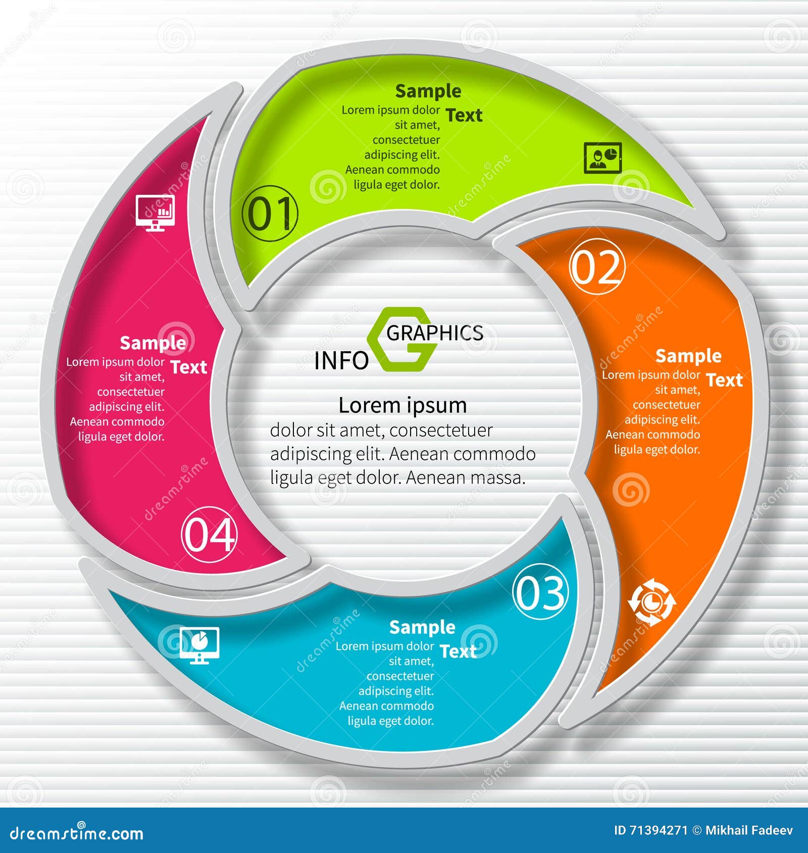 Abstract 3D Paper Infographics Stock Vector - Illustration of palette ...