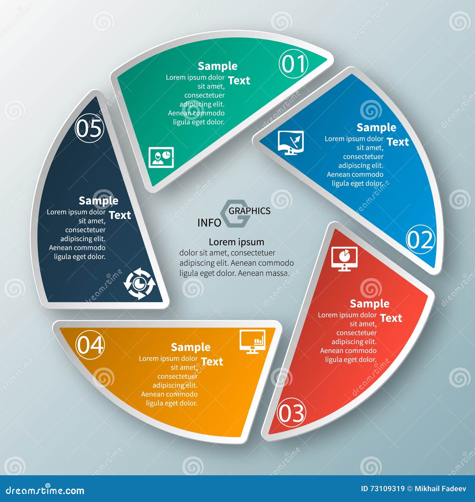 Abstract 3D Paper Infographics Stock Vector - Illustration of number ...