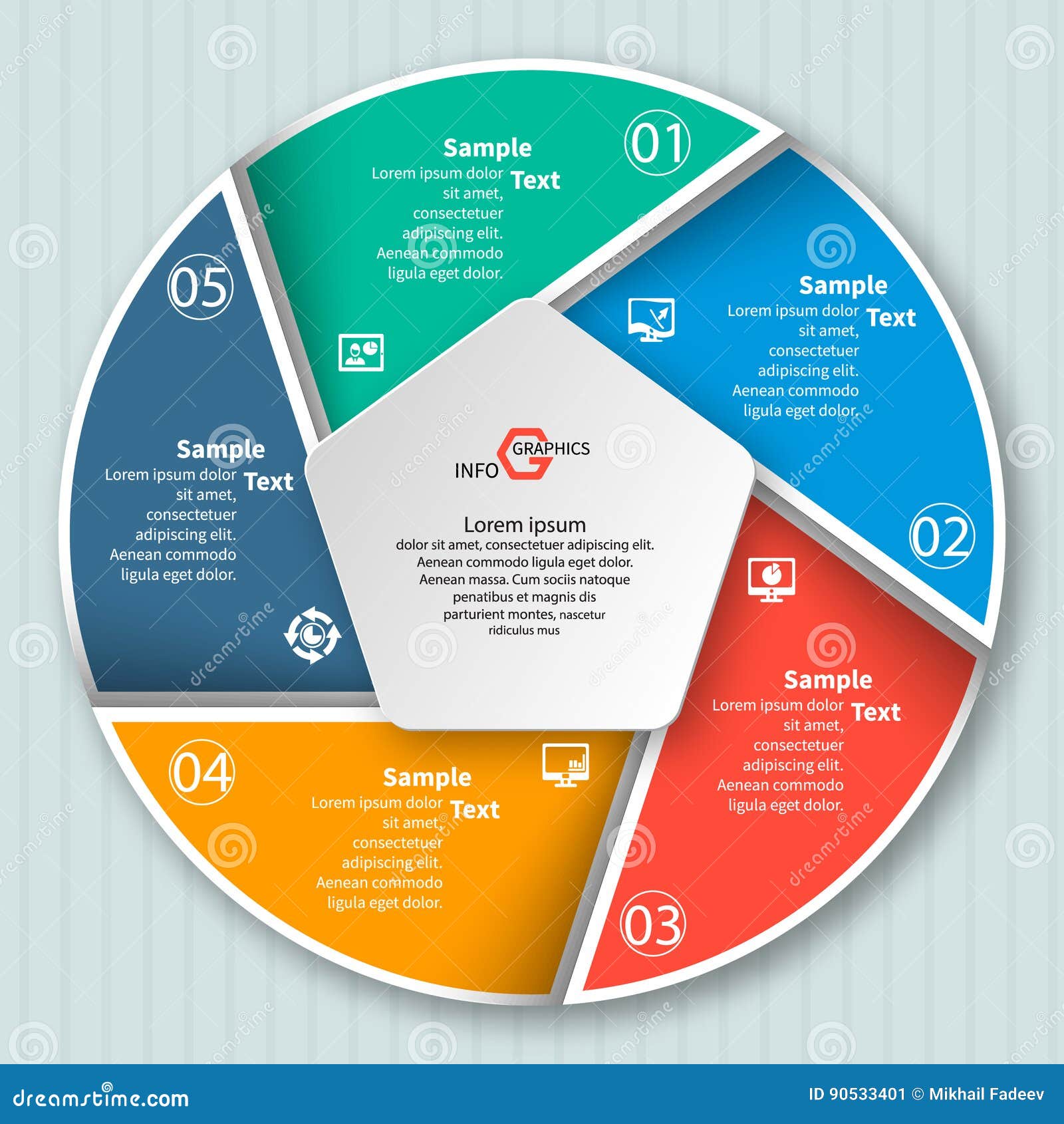 Abstract 3D Paper Infographics Stock Vector - Illustration of brochure ...