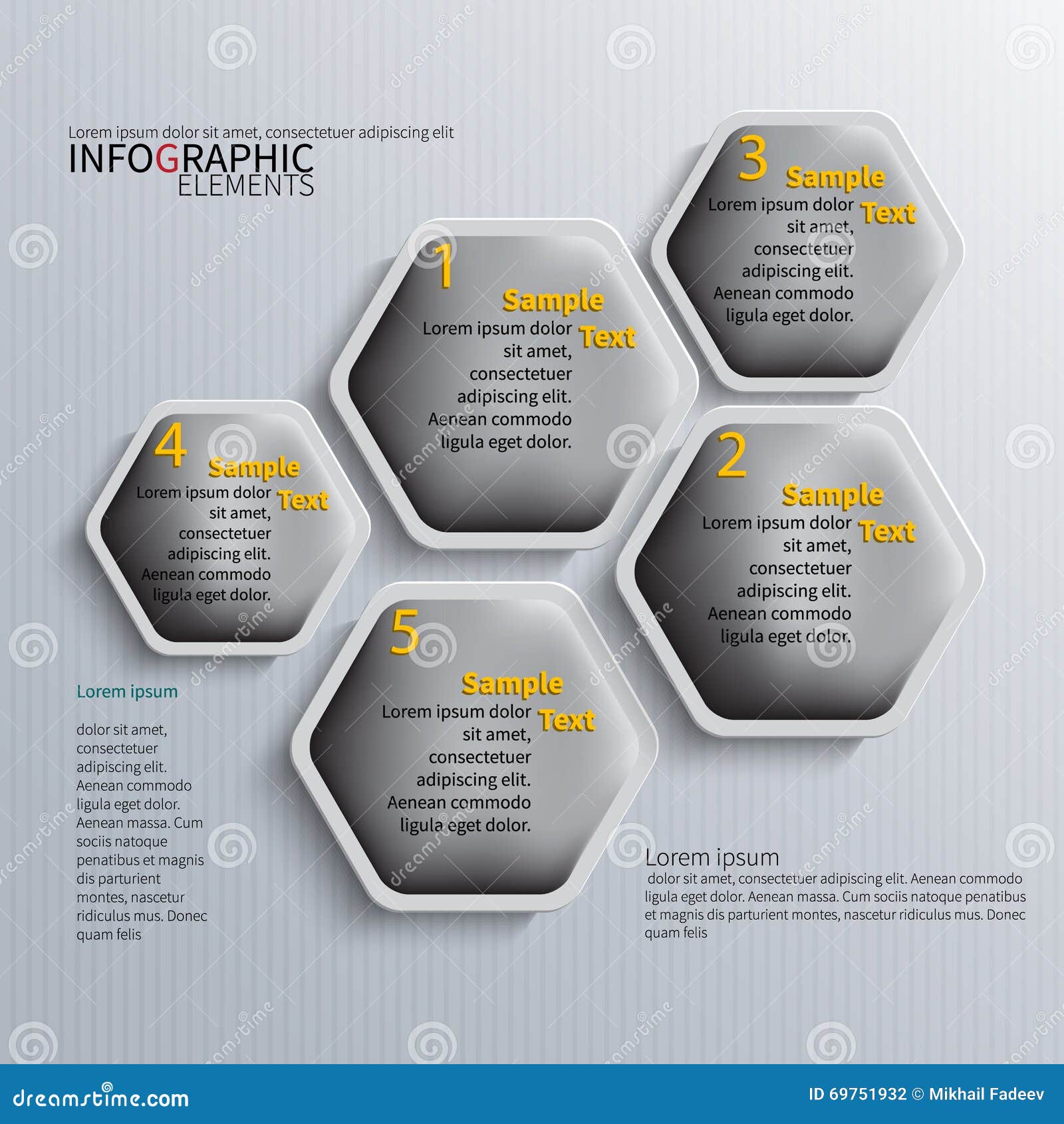 Abstract 3D Paper Infographics Stock Vector - Illustration of ...