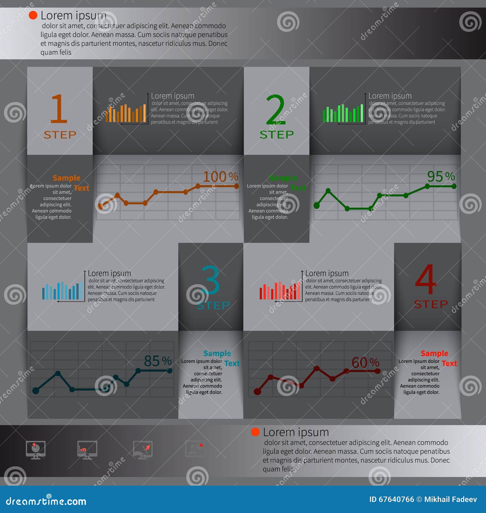 Abstract 3D Paper Infographics Stock Vector - Illustration of icons ...