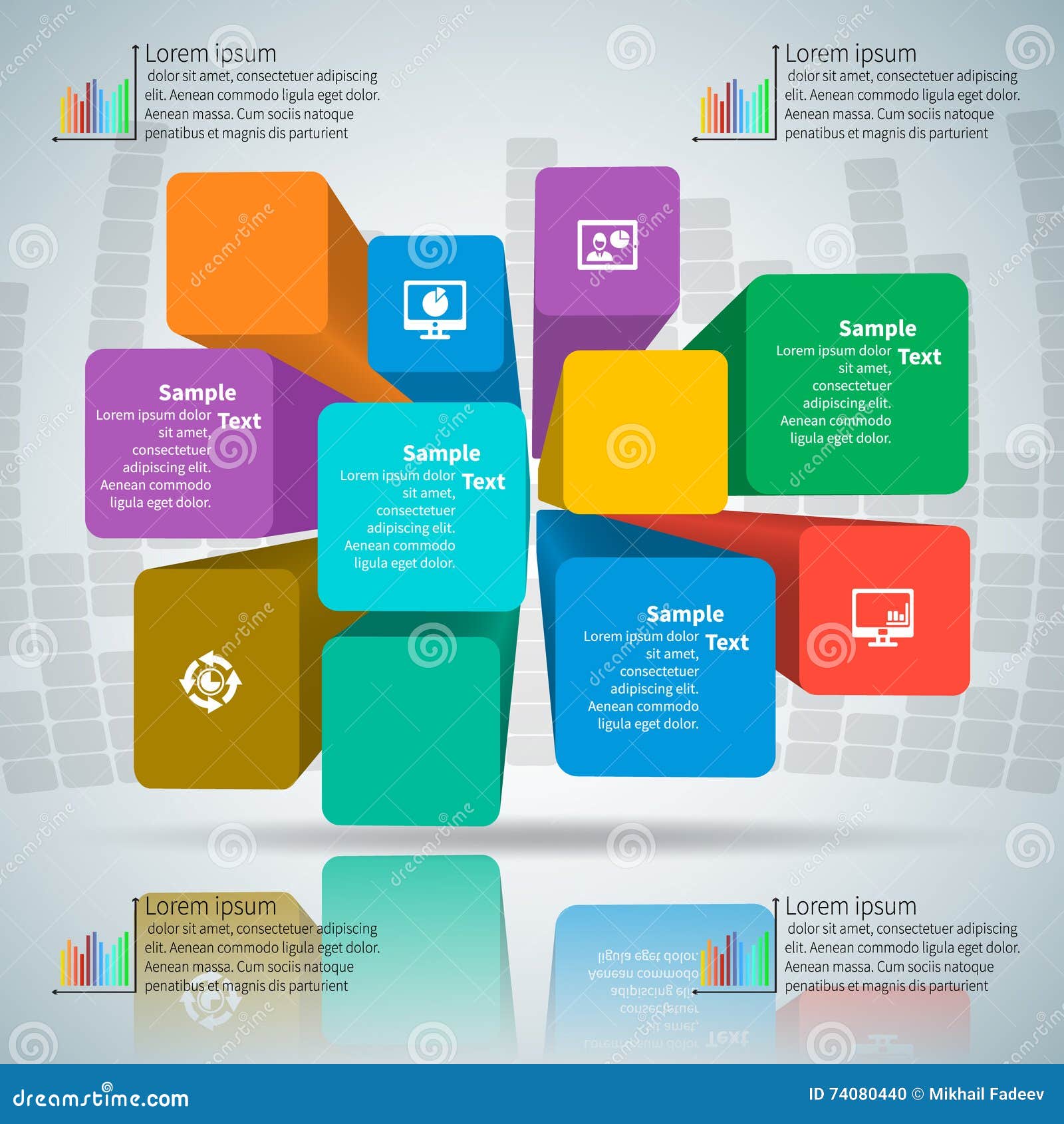 Abstract 3D Paper Infographics Stock Vector - Illustration of layout ...