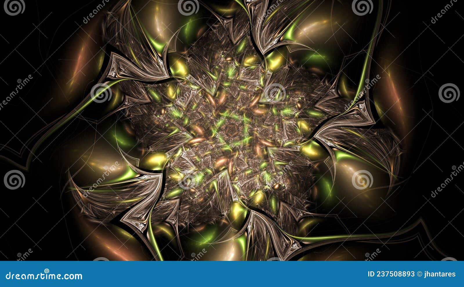 3d Pentagonal Fractal Pattern Stock Illustration - Illustration of ...
