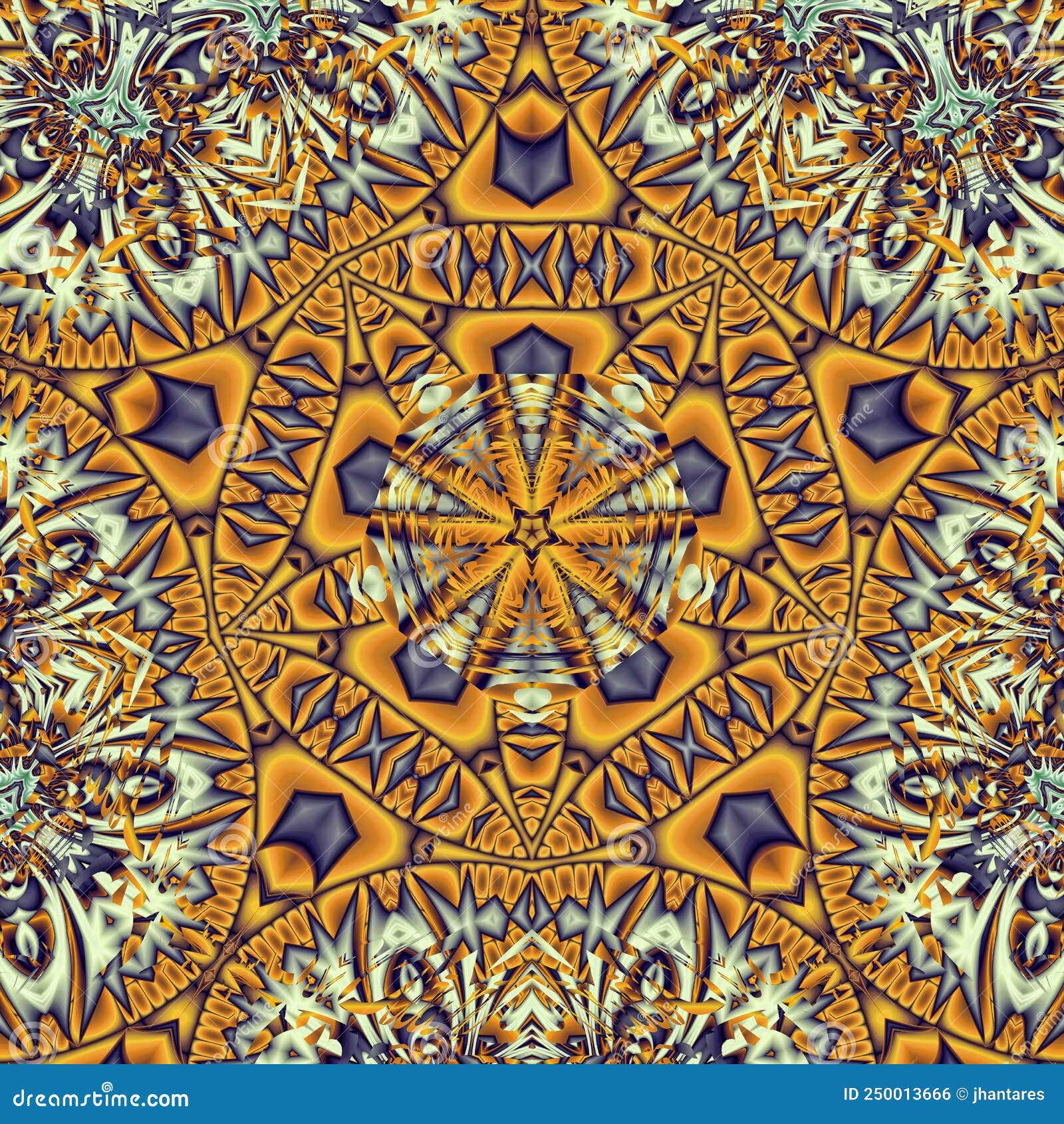 3d Pentagonal Geometric Fractal Graphic Stock Illustration ...