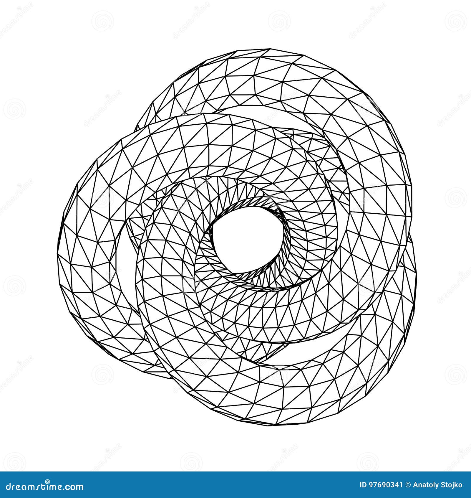 Wireframe Geometric Shapes. Grid Retrofuturistic Shapes Arranged In ...