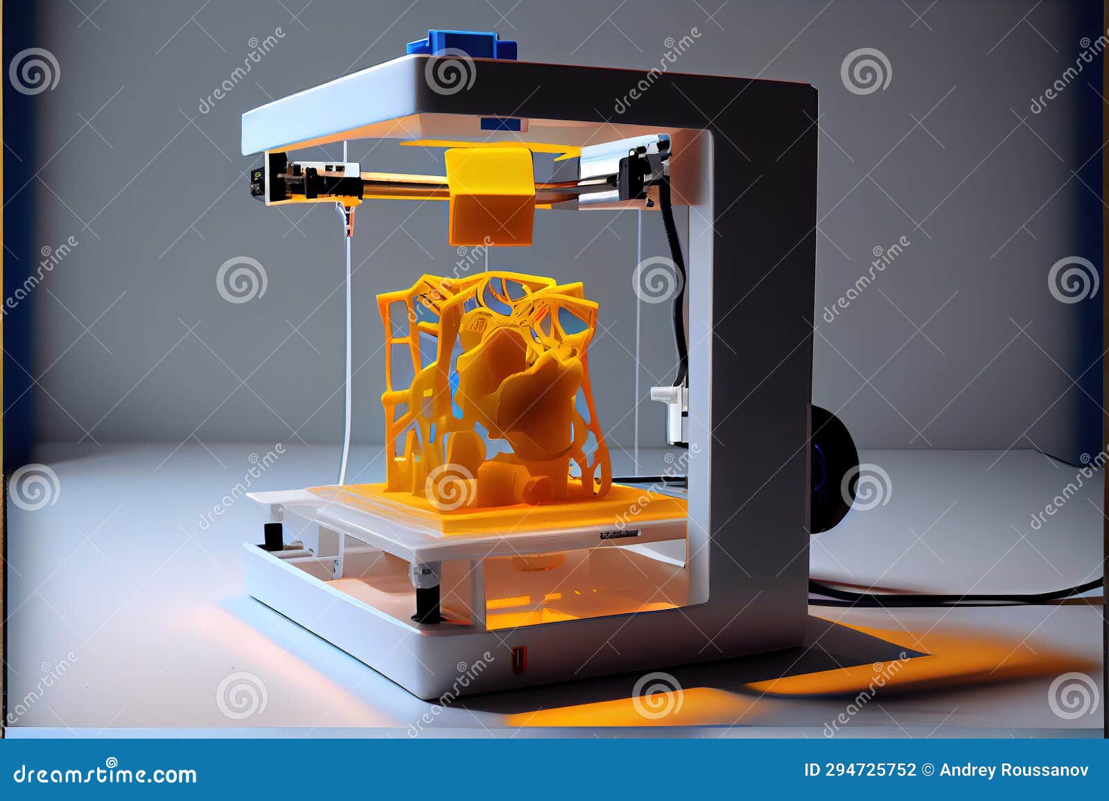 Abstract 3d Printer. Ai Generated Stock Photo - Image of laser, white ...
