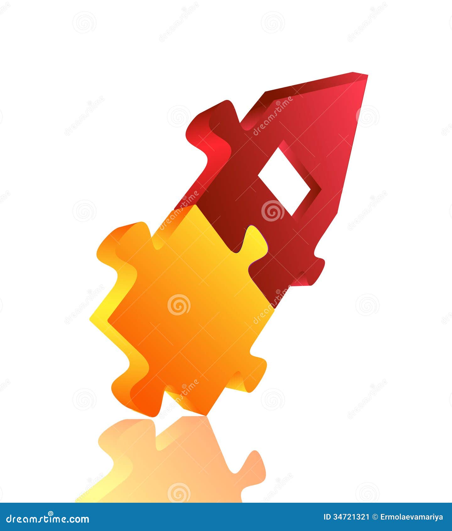 Abstract 3D Puzzle Design Element . Vector Stock Vector - Illustration ...