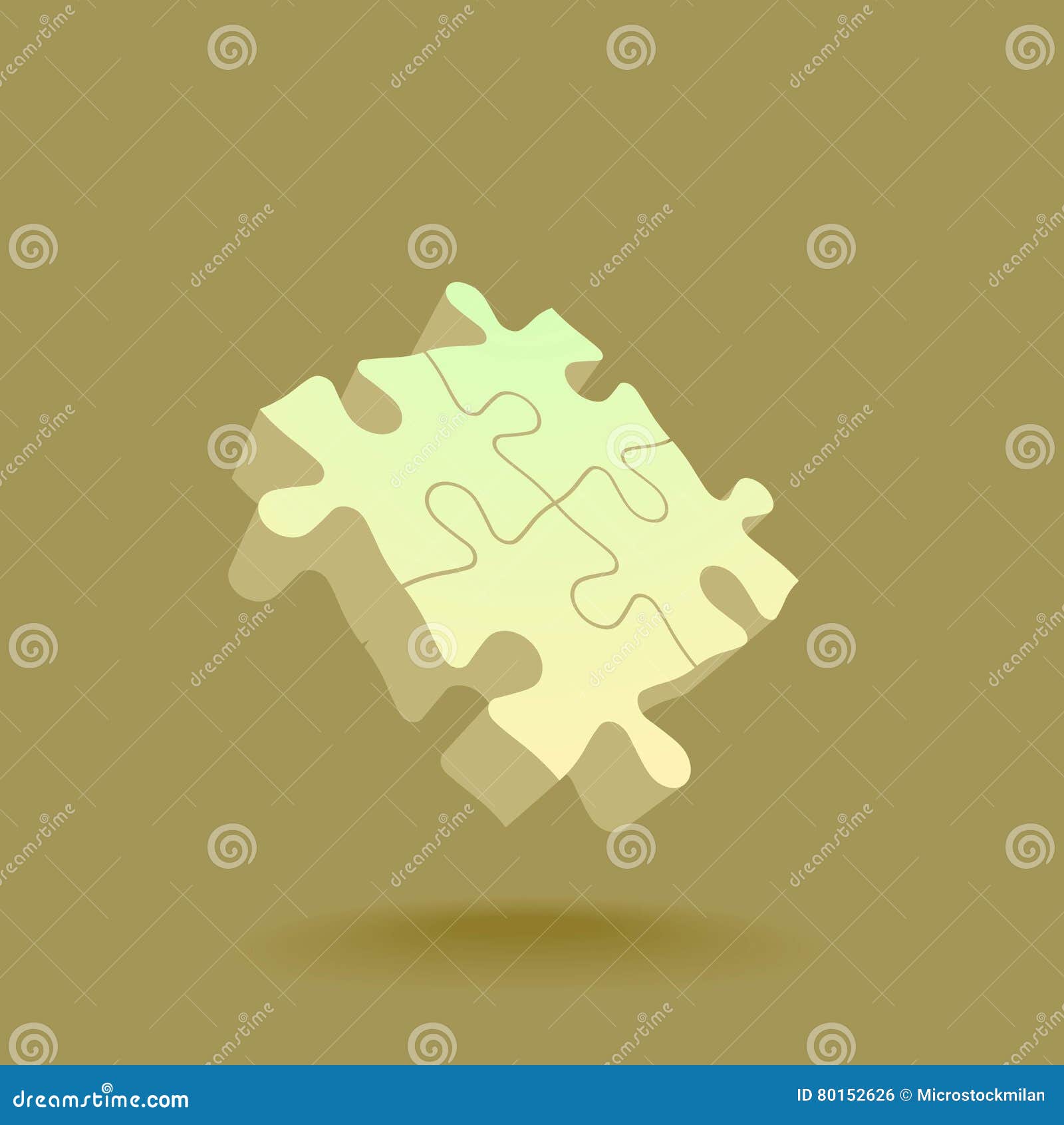 Abstract 3D Puzzle Design Element Stock Vector - Illustration of ...