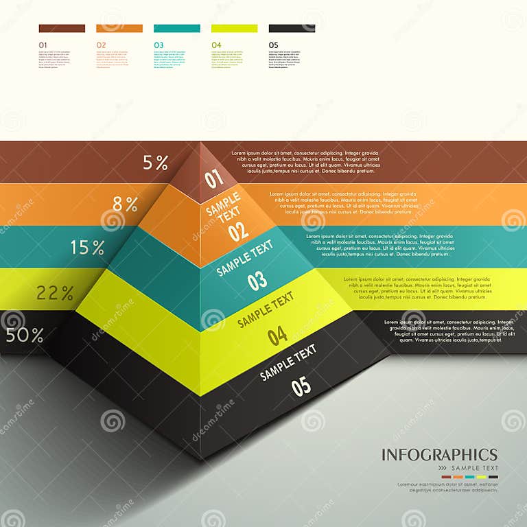 Abstract 3d Pyramid Infographics Stock Vector - Illustration of data ...