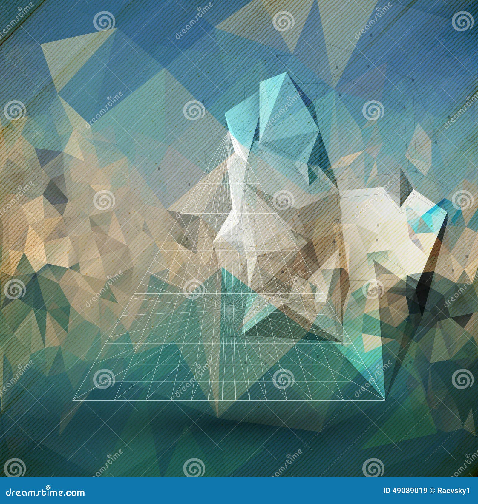 Abstract 3D Pyramid. Template for Business or Stock Vector ...