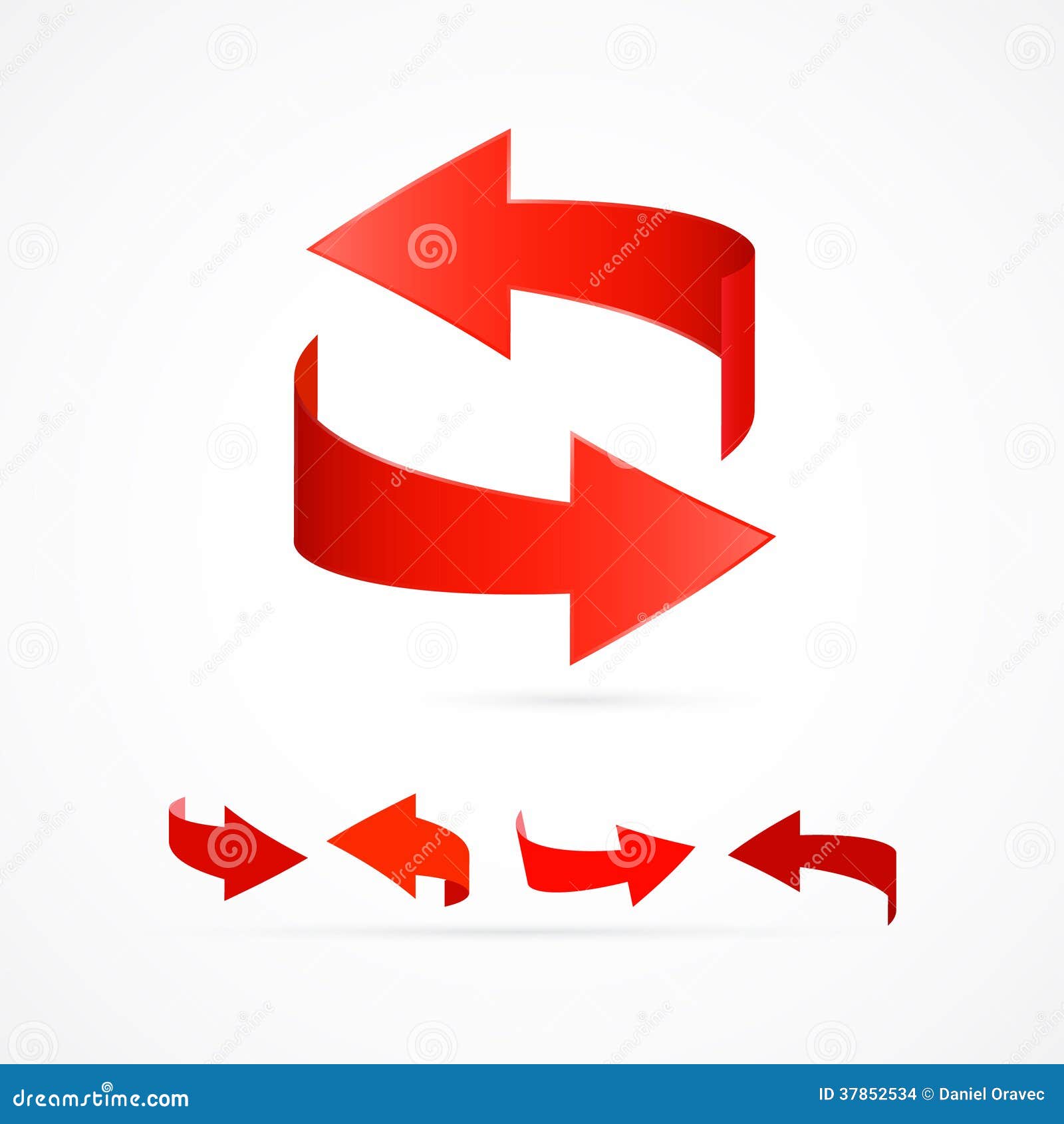 Abstract 3d Red Arrow Icons Stock Vector - Illustration of modern ...