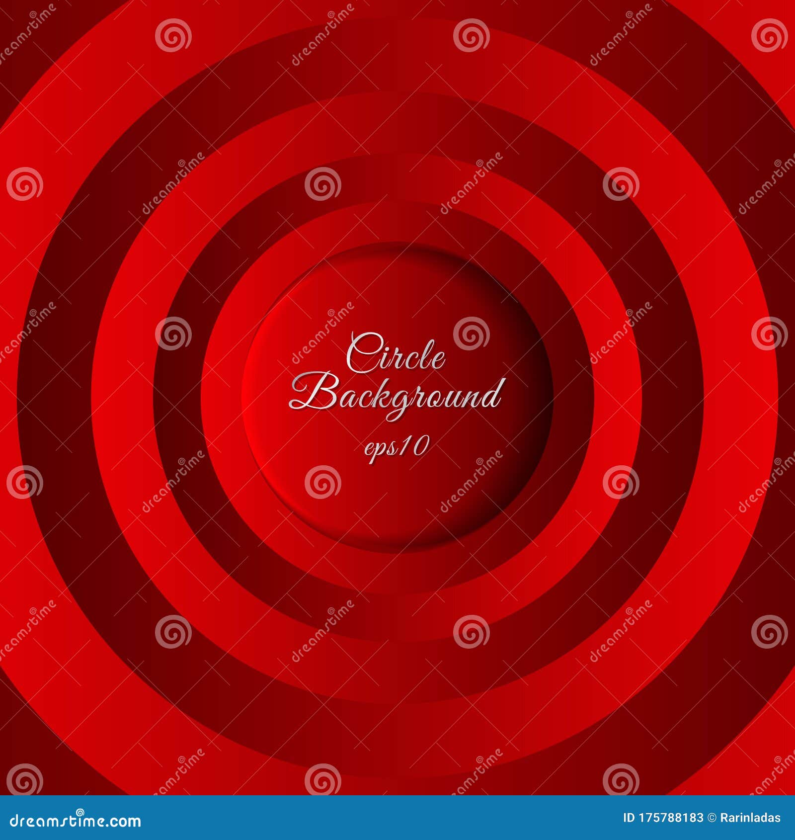 Abstract 3D Red Circles Layer Space Shadow Overlap and Dimension ...