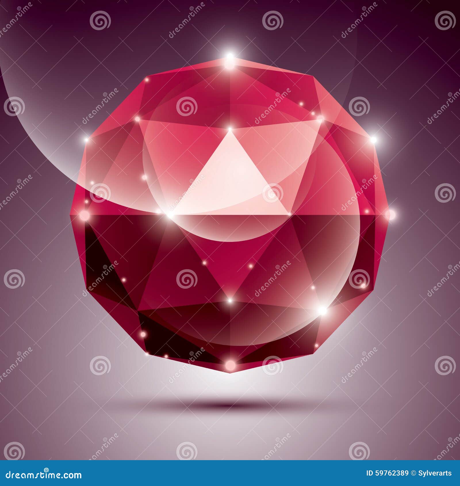Abstract 3D Red Shiny Sphere with Sparkles, Ruby Glossy Orb Stock ...