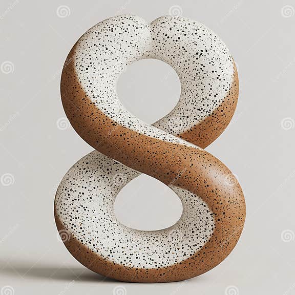 An Abstract 3D Render of Beige and Mustard Speckled Shapes, Interlinked ...