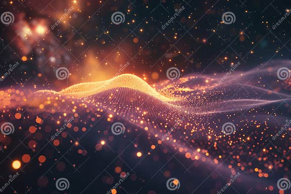 Abstract 3D Render of Data Points Forming a Network of Constellations ...