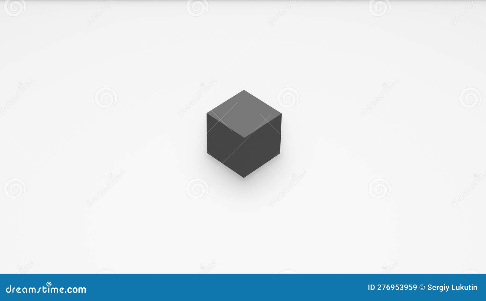 Abstract 3d Render of Disassembled and Assembled Cube Shape in ...