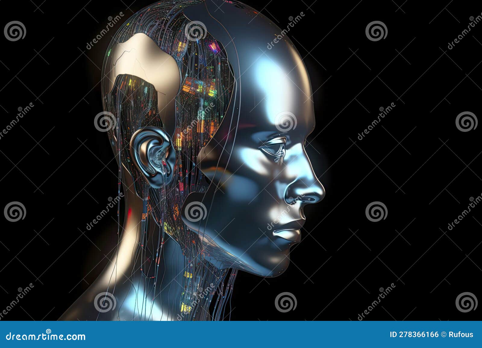 Holographic Human Brain Rotating In Virtual Space, X-rays Futuristic ...