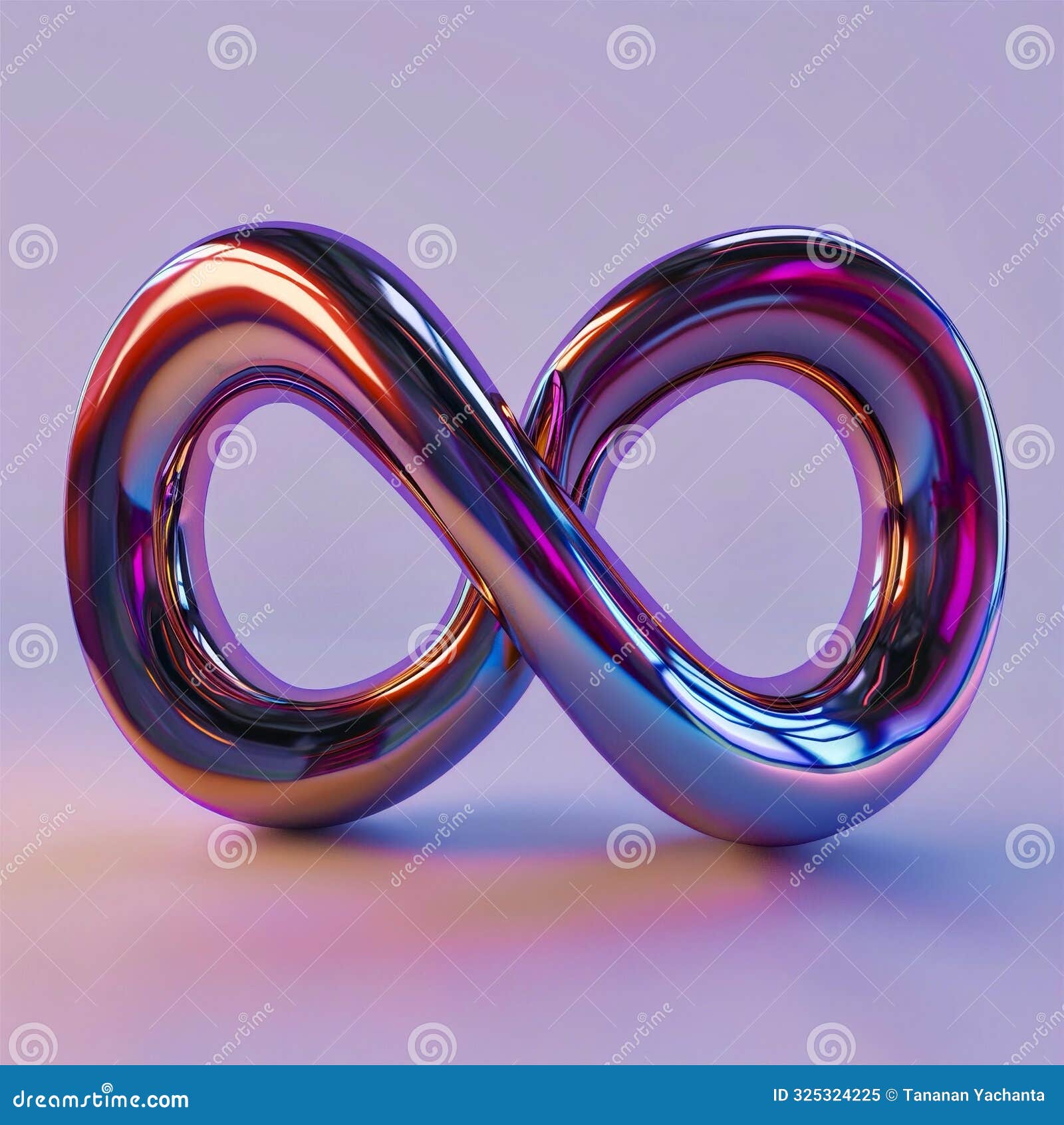 Abstract, 3d Render of Infinity Symbol, Shape Stock Illustration ...