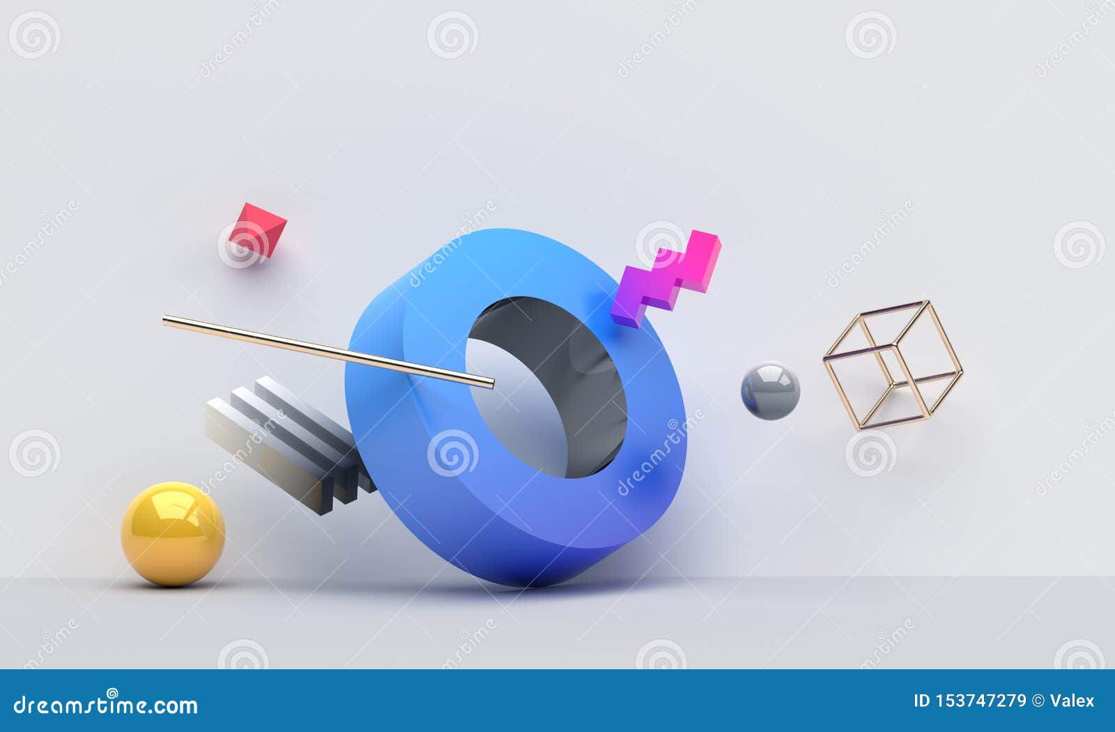 Abstract 3D Render of Modern Background Stock Illustration ...