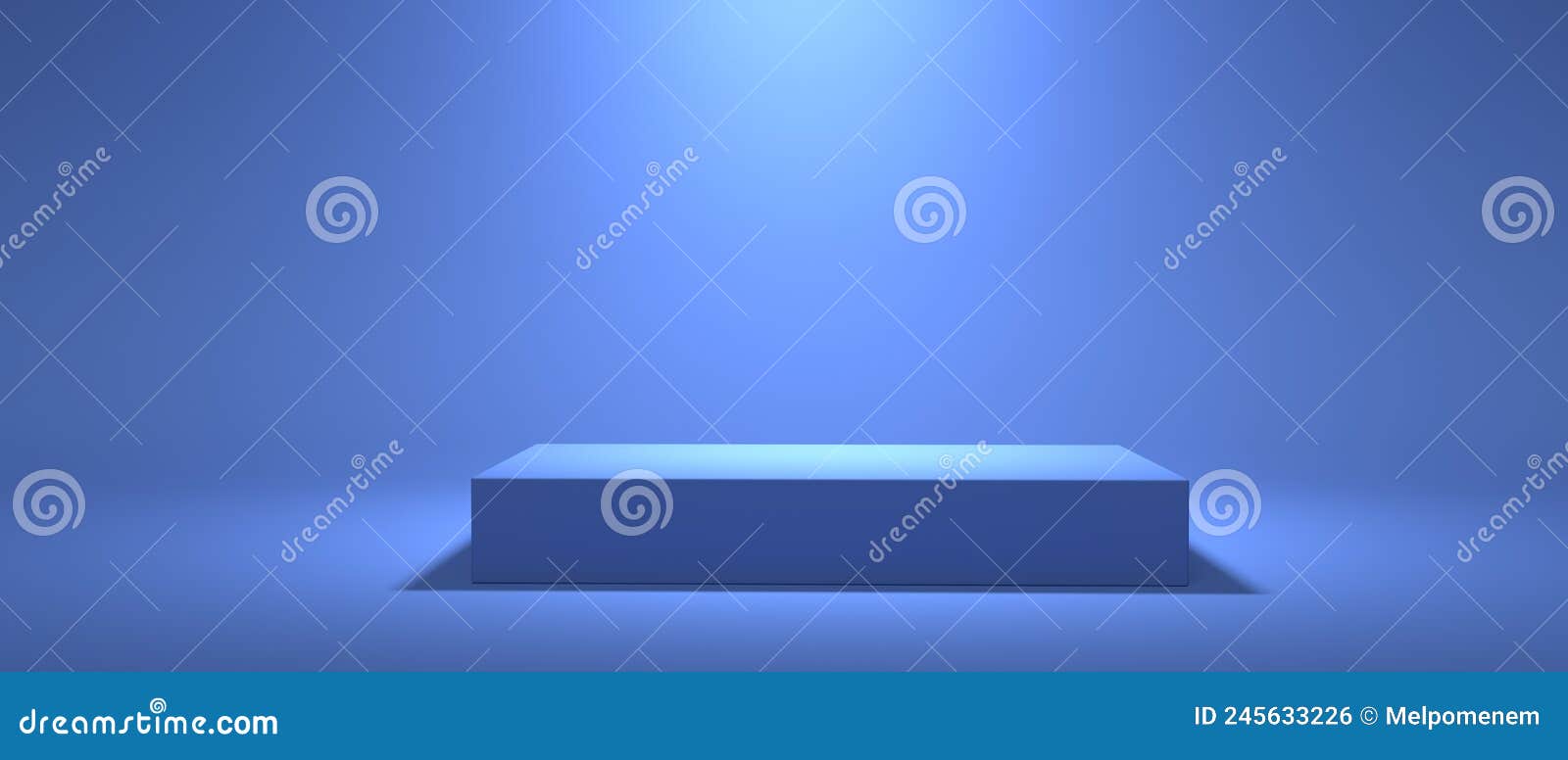 Abstract 3D Render of a Podium Rectangular Stage Stock Illustration ...