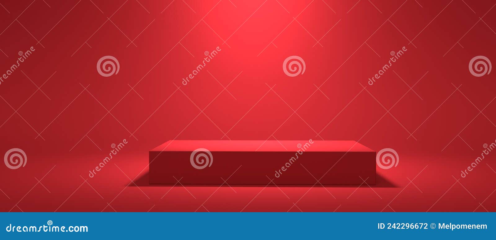 Abstract 3D Render of a Podium Rectangular Stage Stock Illustration ...