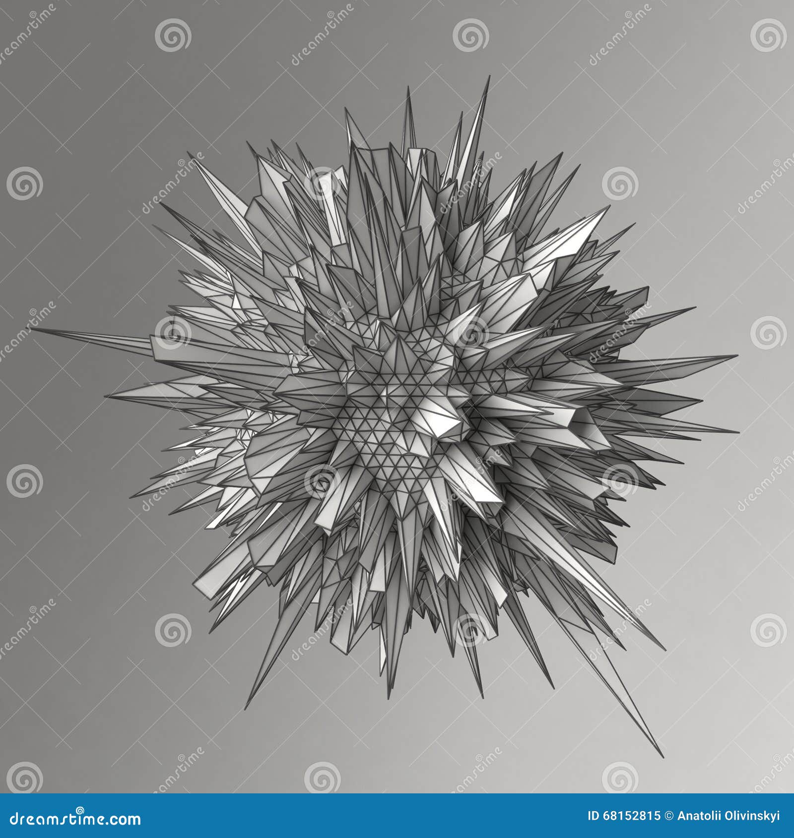 Abstract 3d Render Sphere Polygons Stock Illustration - Illustration of ...