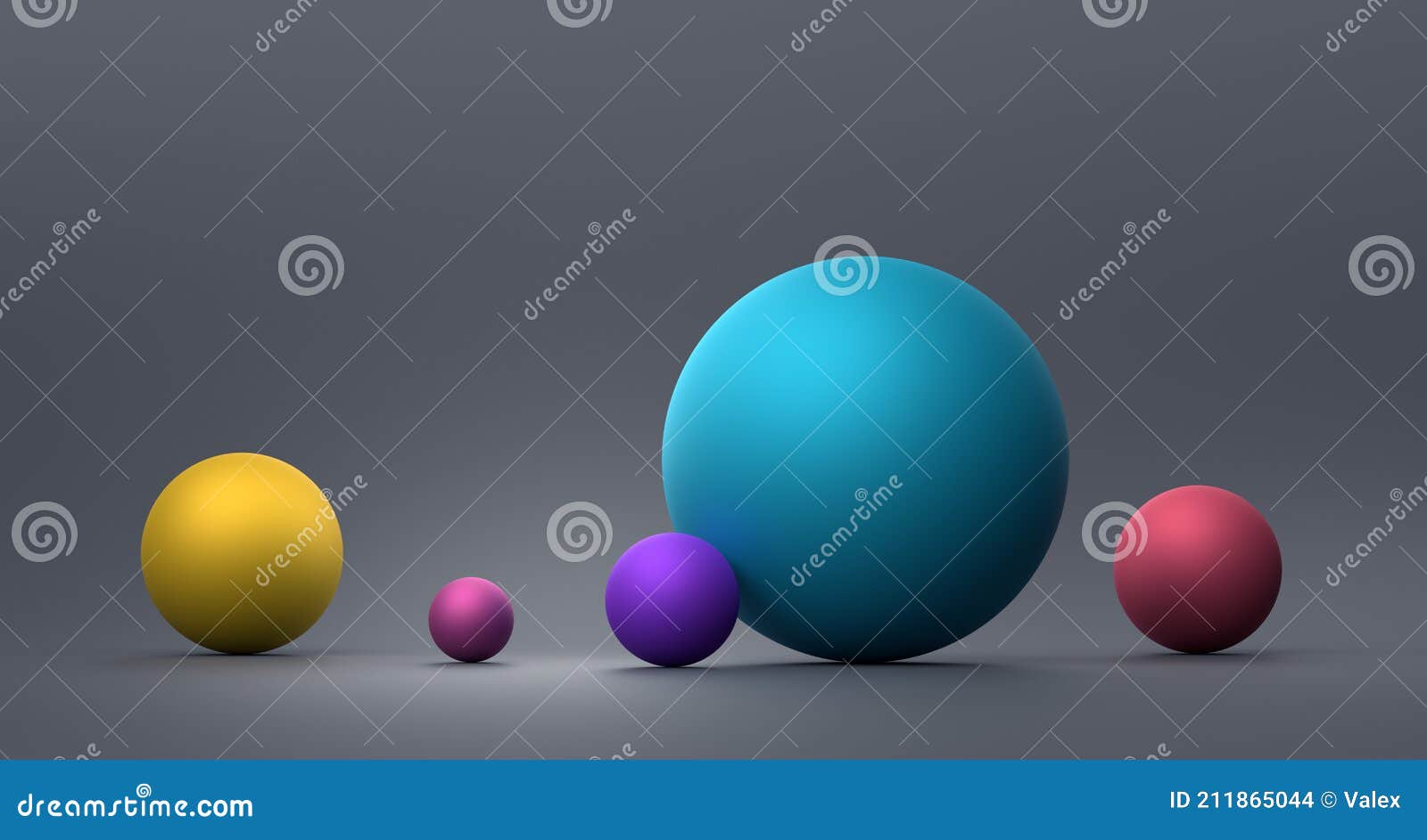 Abstract 3D Render of Spheres Stock Illustration - Illustration of ...