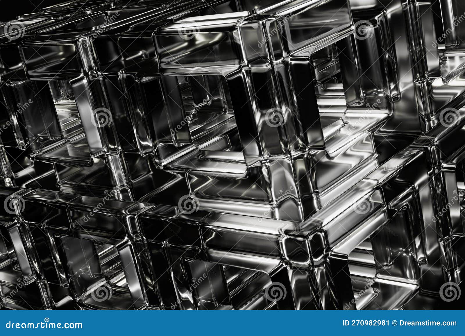 Abstract 3D Rendered Glass Cube Grid Structure Background Stock ...
