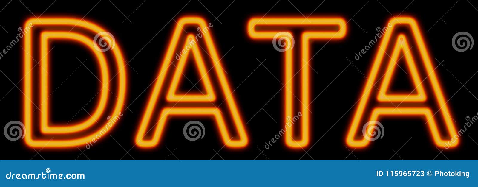 Data neon sign stock illustration. Illustration of rendered - 115965723