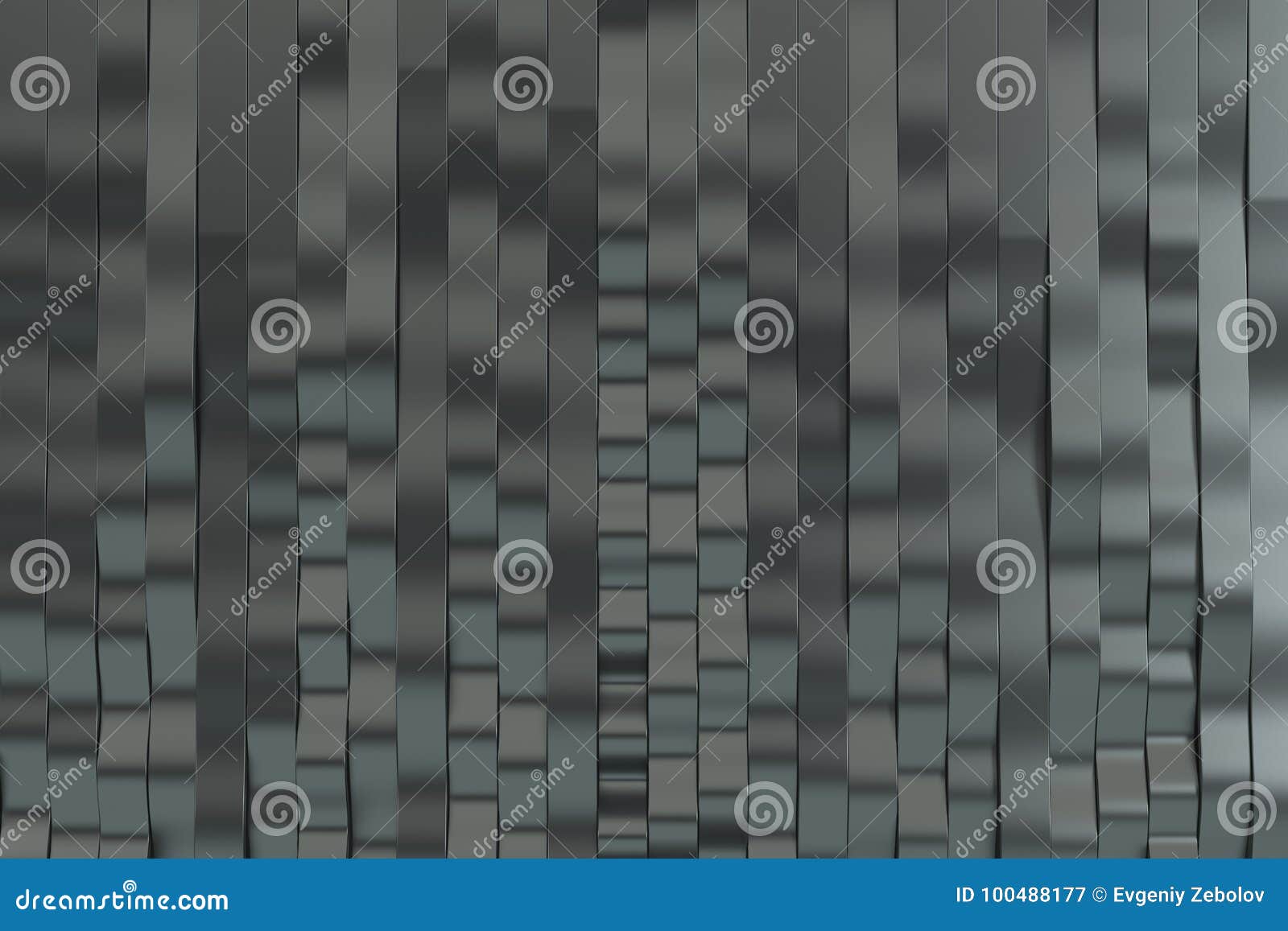 Abstract 3D Rendering of Black Sine Waves Stock Illustration ...