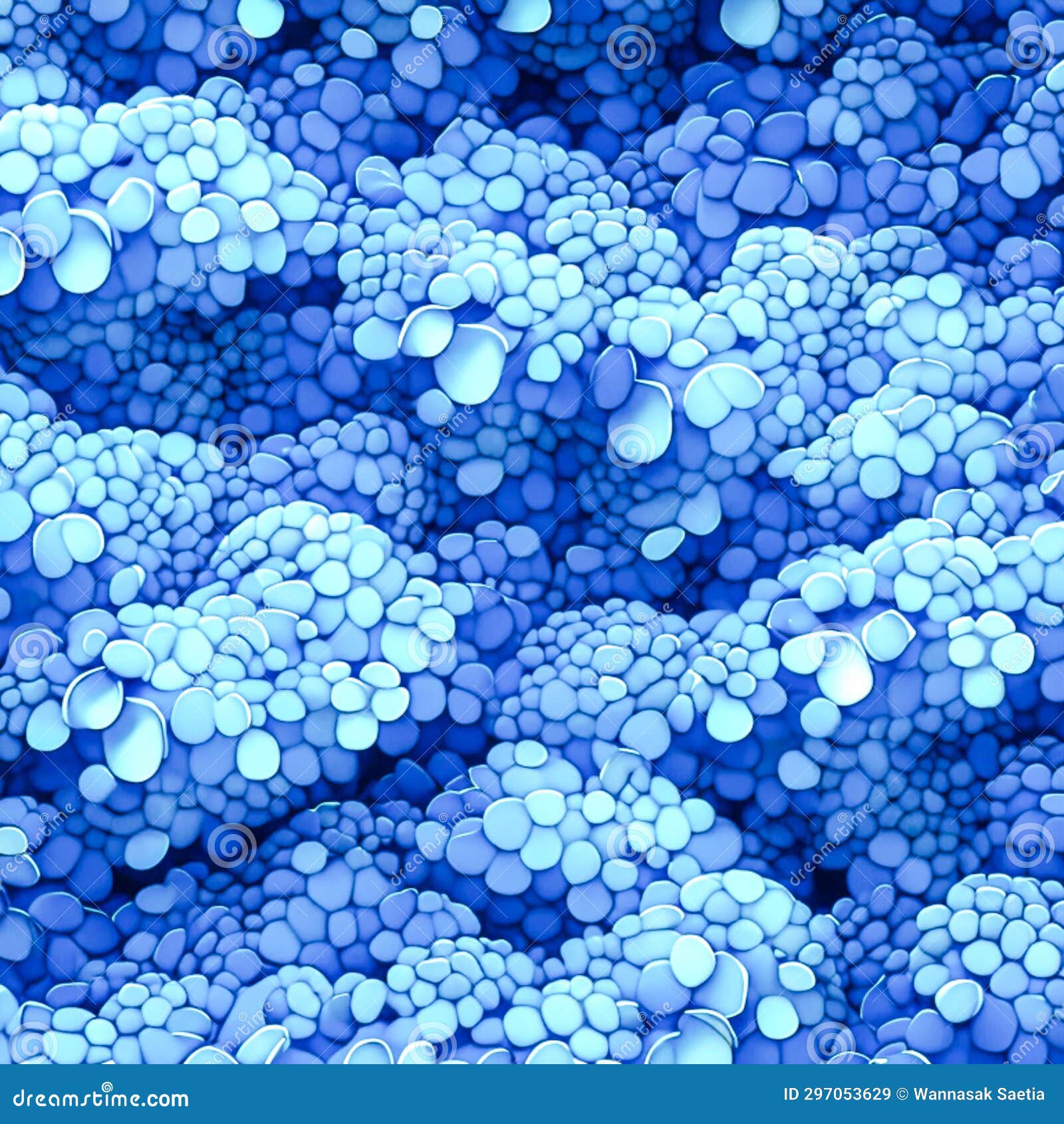 Abstract 3D Rendering of Blue Balls. Stock Illustration - Illustration ...
