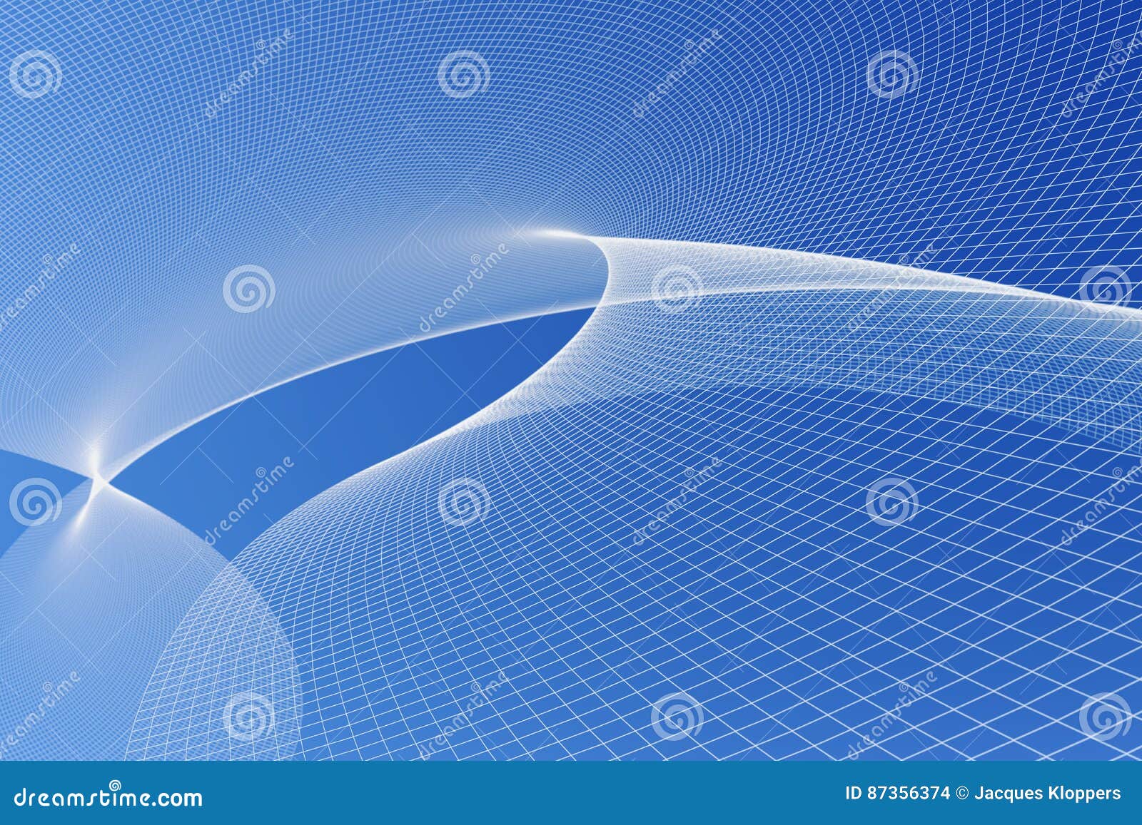 Abstract 3d Rendering of Blue Energy Mesh Stock Illustration ...