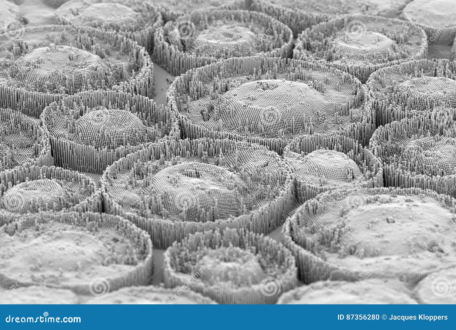 Abstract 3d Rendering of Cells Under Microscope Stock Illustration ...