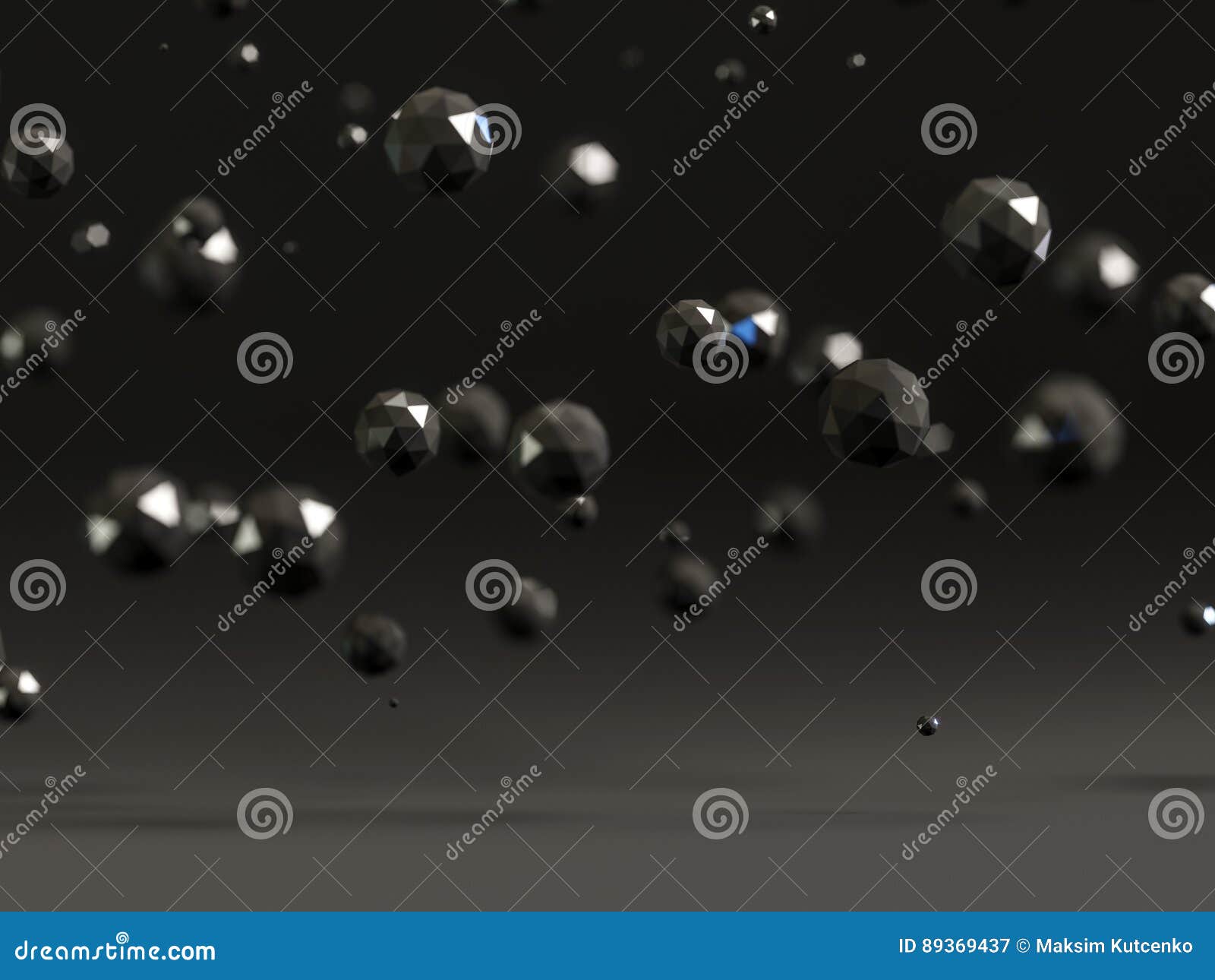 Abstract 3d Rendering of Chaotic Low Poly Particles Stock Image - Image ...