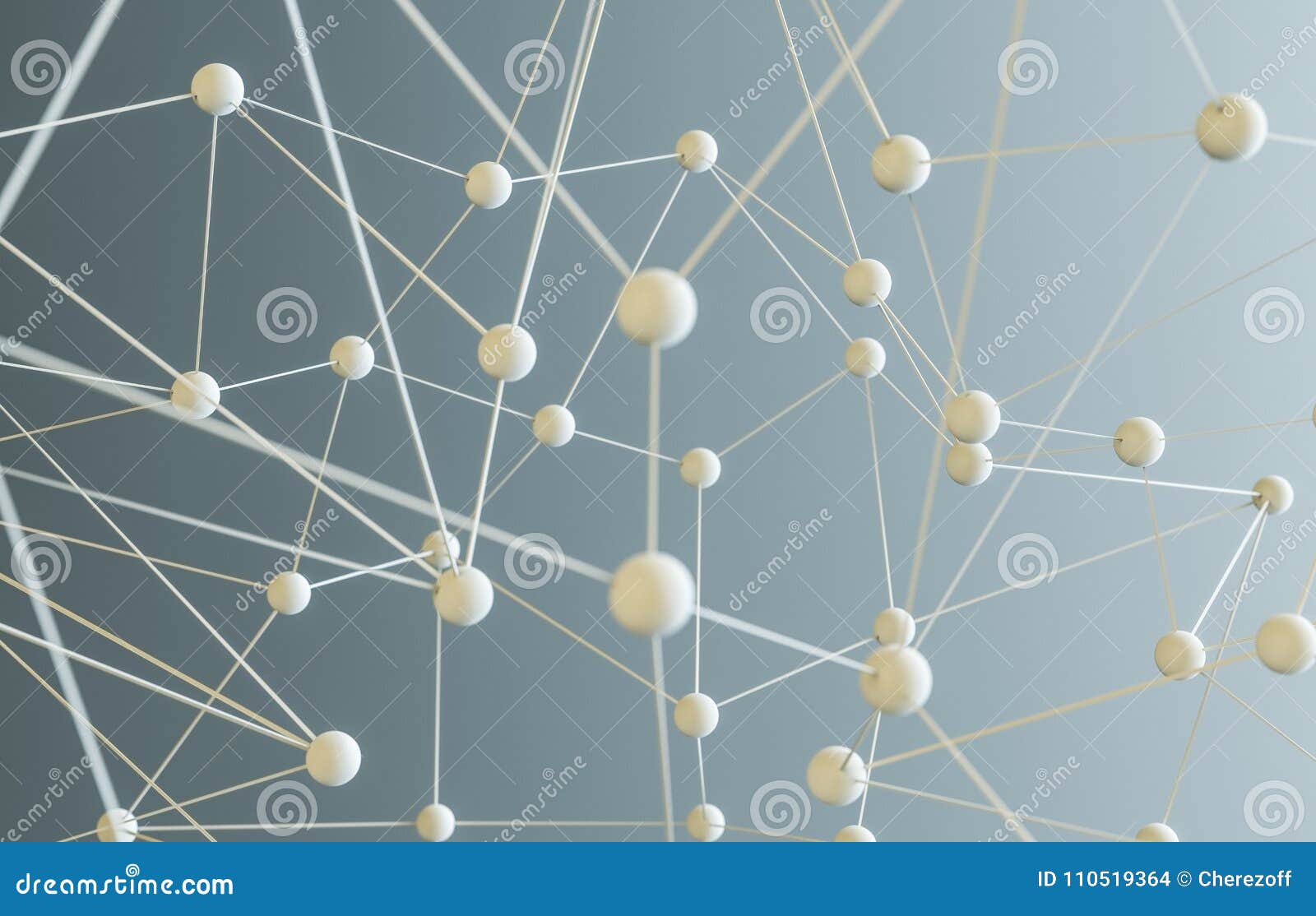 Abstract 3d Rendering of Chaotic Structure Stock Illustration - Illustration of contemporary ...