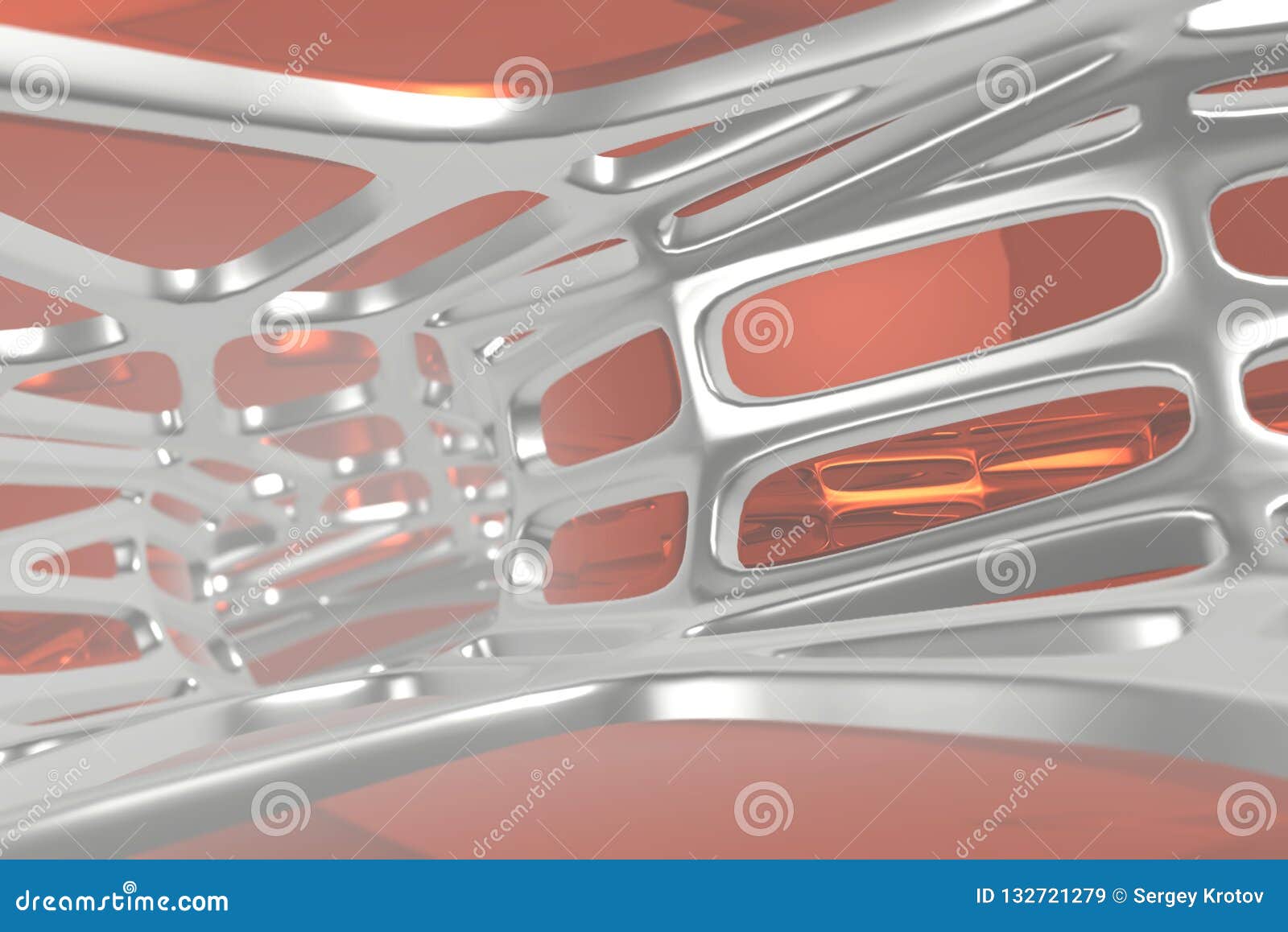Abstract 3d Rendering Concept of High Poly Architecture with Steel and ...