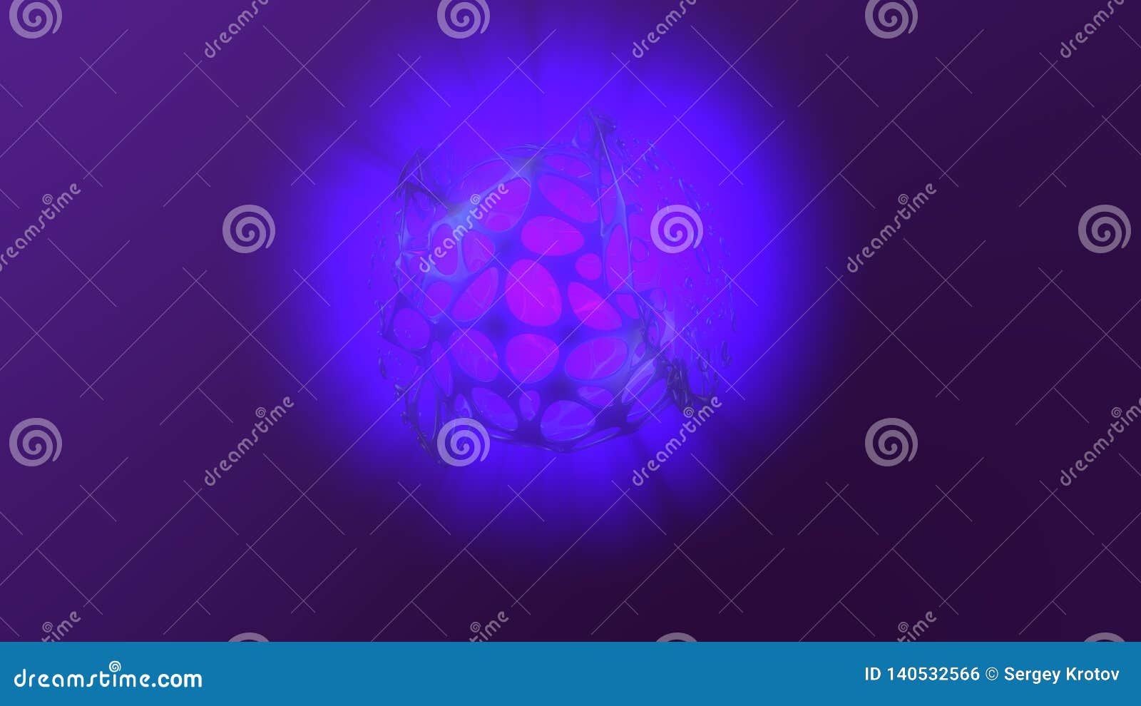 Abstract 3d Rendering Concept of High Poly Sphere with Chaotic Mesh ...