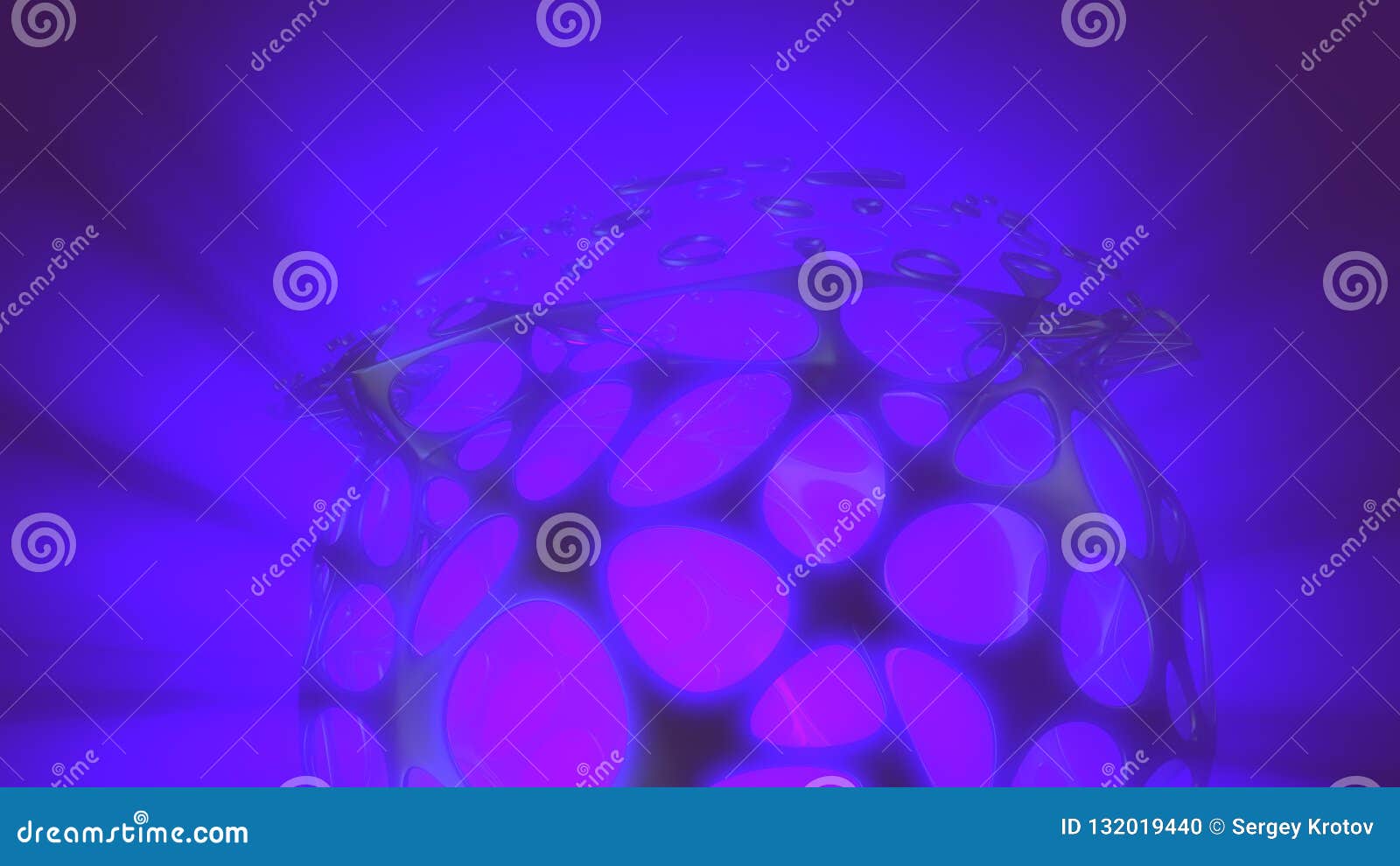 Abstract 3d Rendering Concept of High Poly Sphere with Chaotic Mesh ...