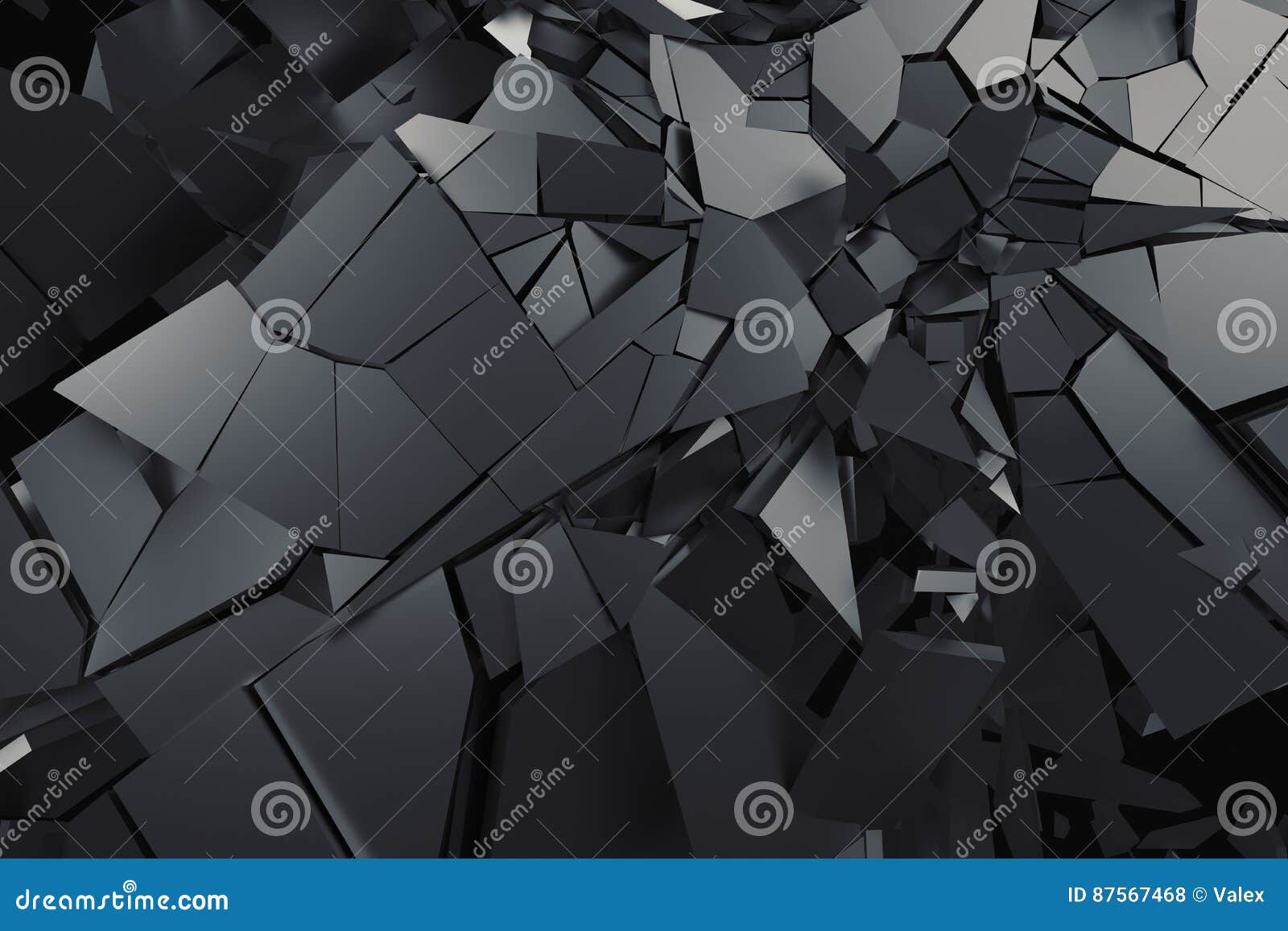 Abstract 3D Rendering of Cracked Surface. Stock Illustration ...