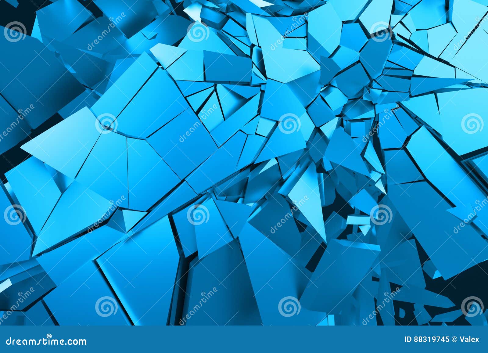 Abstract 3D Rendering of Cracked Surface. Stock Illustration ...