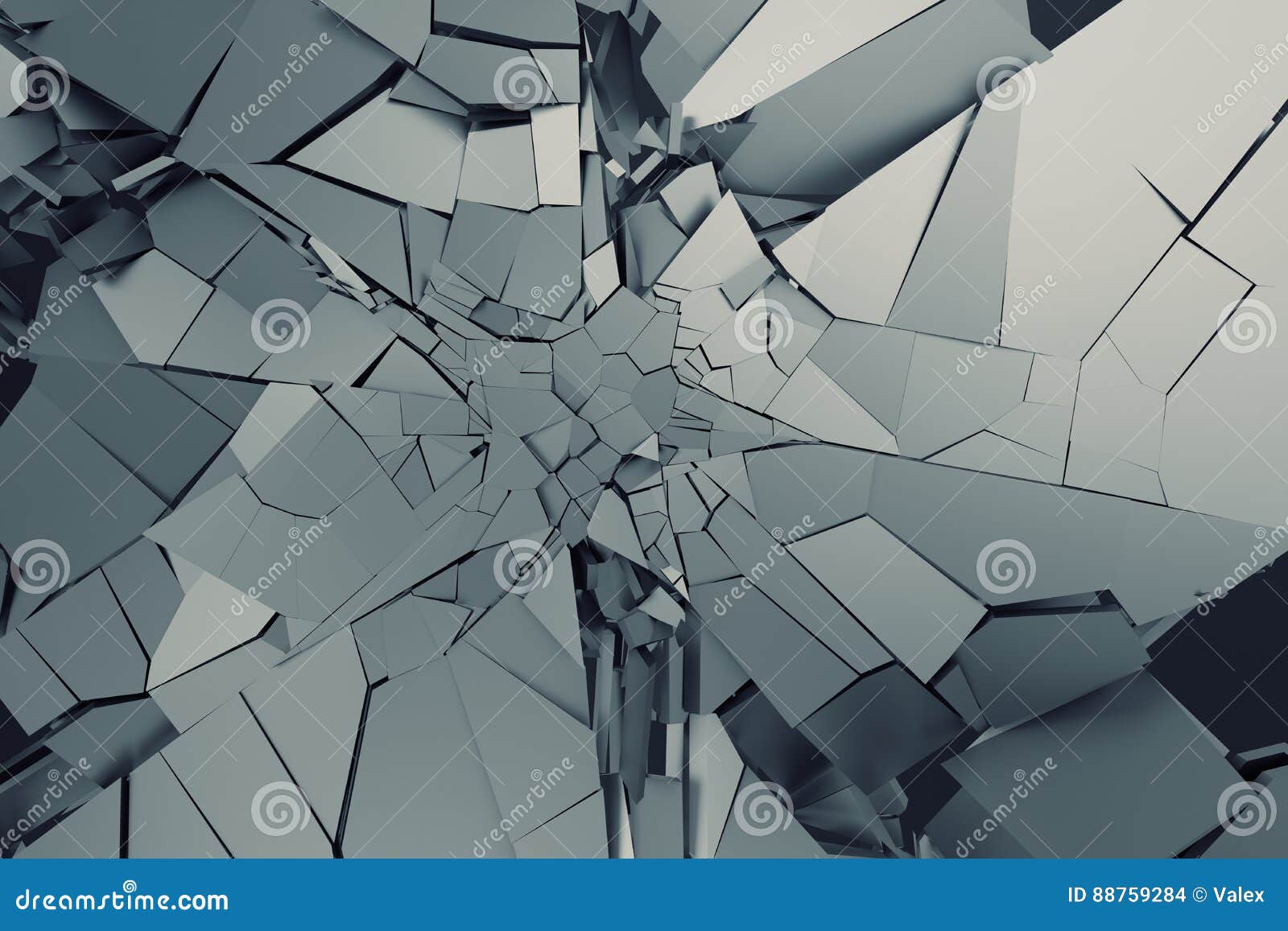 Abstract 3D Rendering of Cracked Surface. Stock Illustration ...