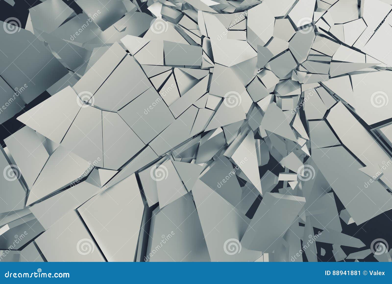 Abstract 3D Rendering of Cracked Surface. Stock Illustration ...
