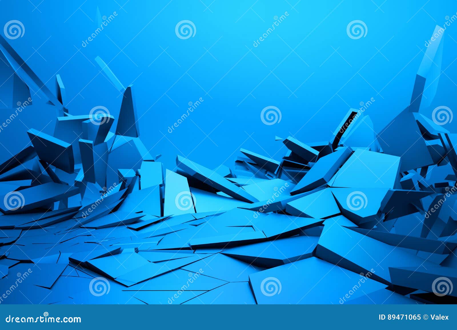Abstract 3D Rendering of Cracked Surface. Stock Illustration ...