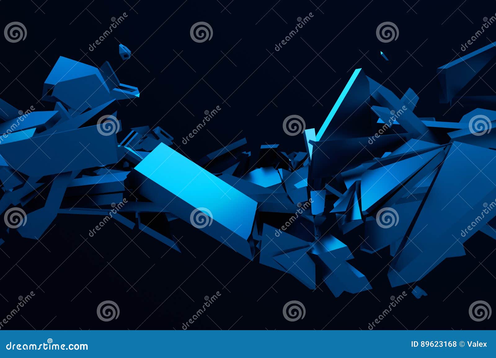 Abstract 3D Rendering of Cracked Surface. Stock Illustration ...