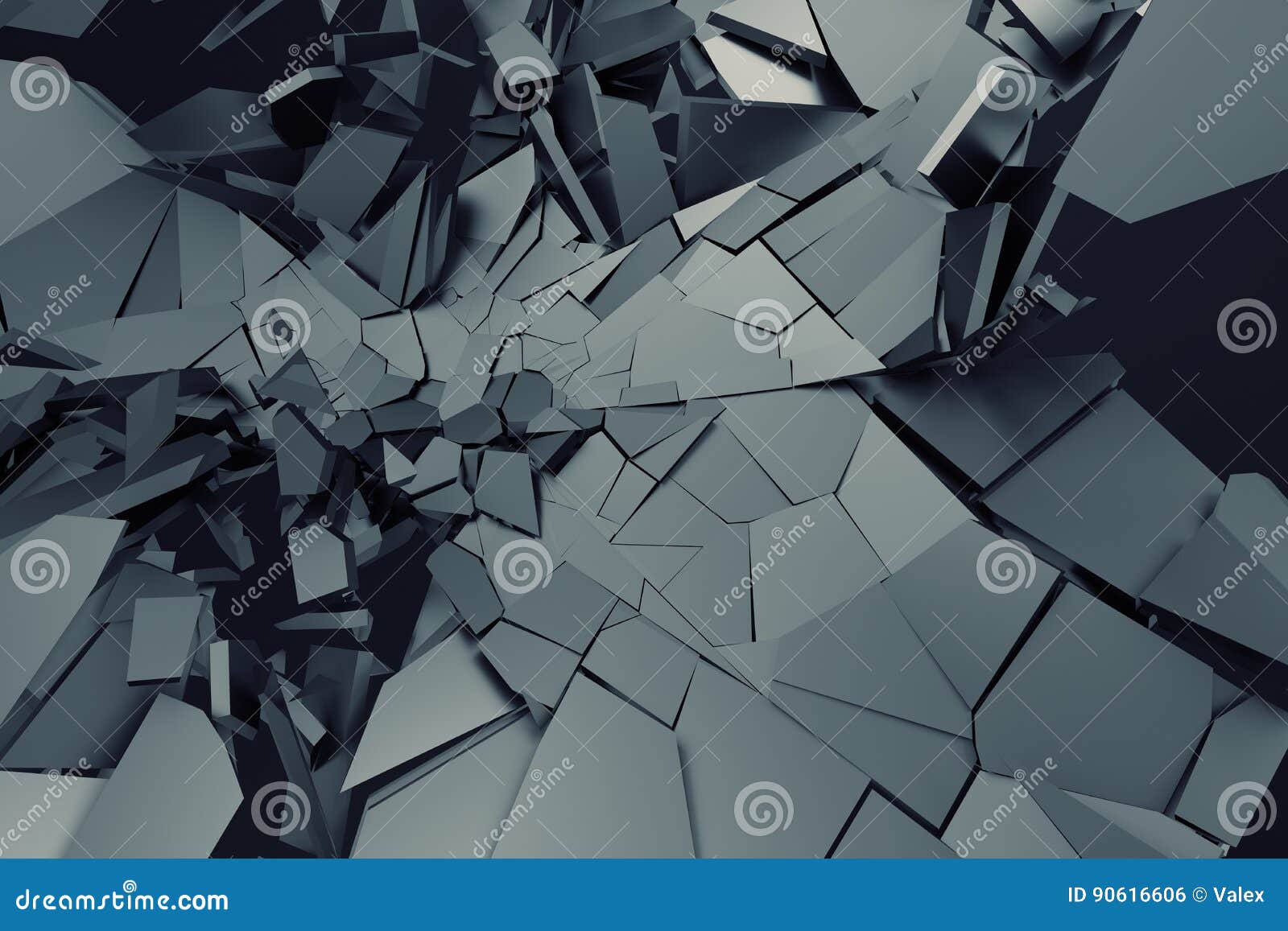 Abstract 3D Rendering of Cracked Surface. Stock Illustration ...
