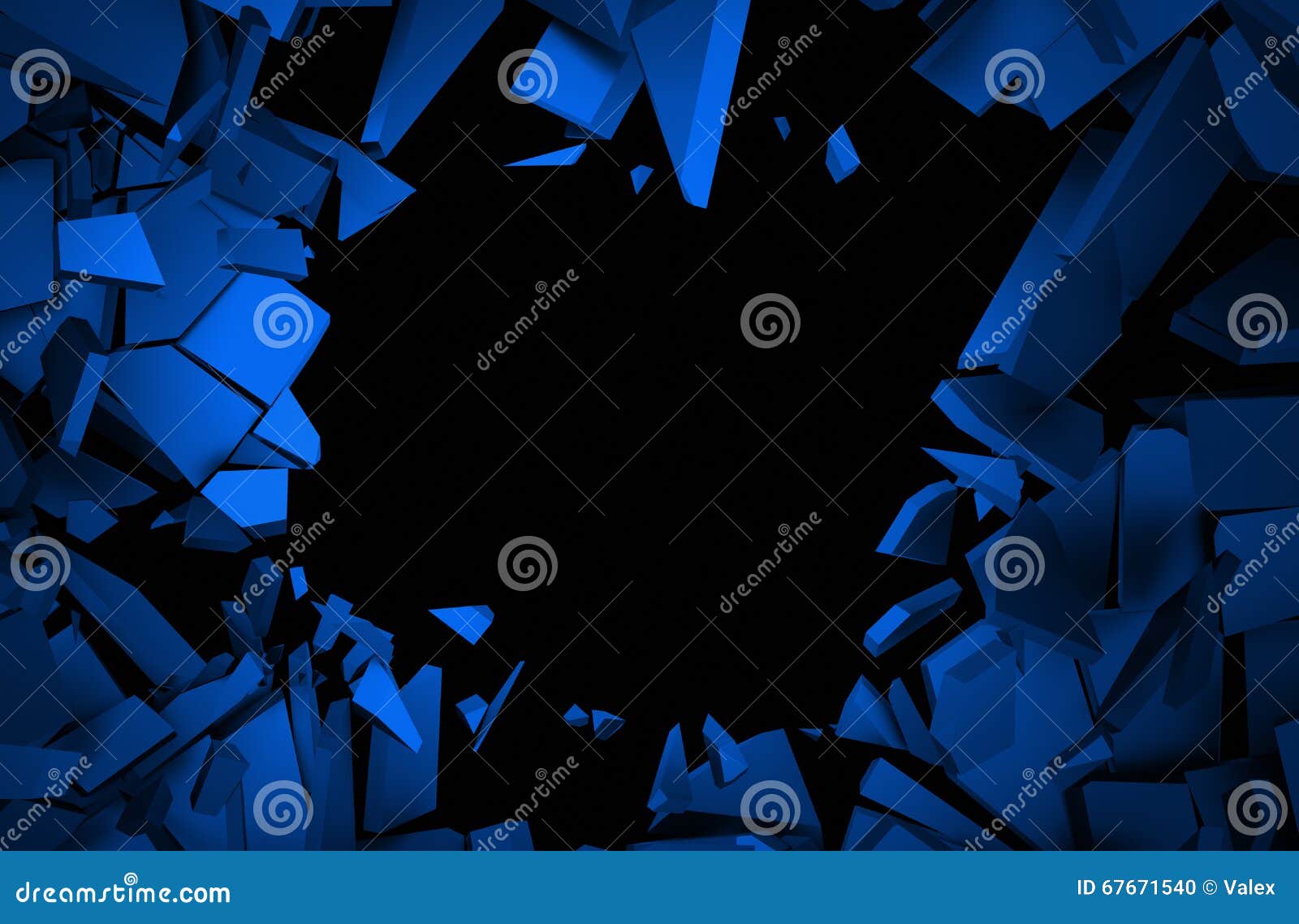 Abstract 3D Rendering of Cracked Surface. Stock Illustration ...